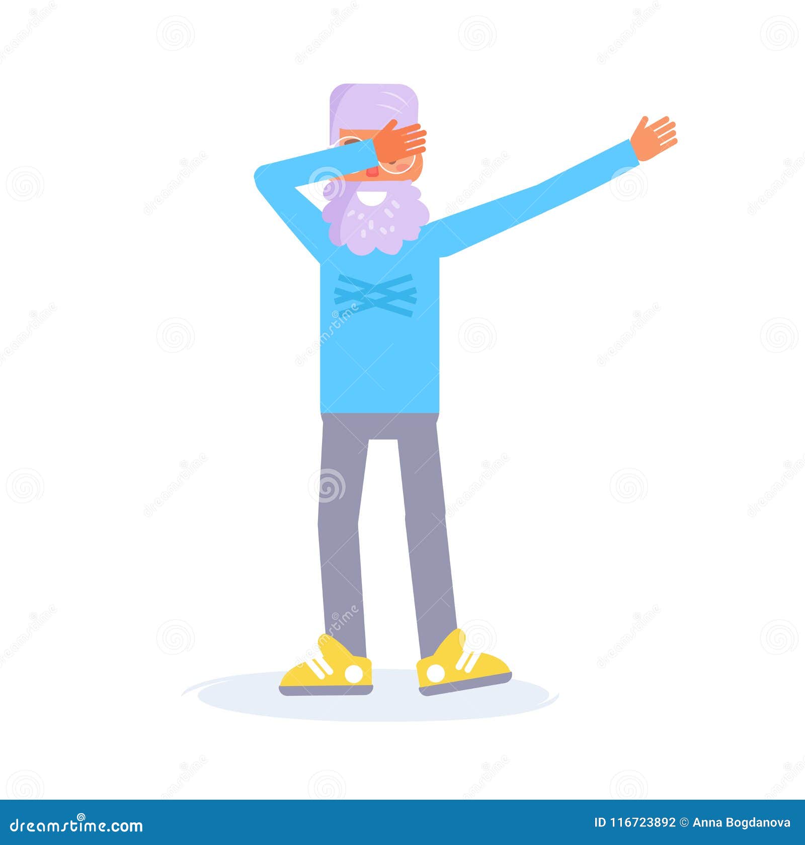 Dab dance Vector. Cartoon stock vector. Illustration of isolated ...