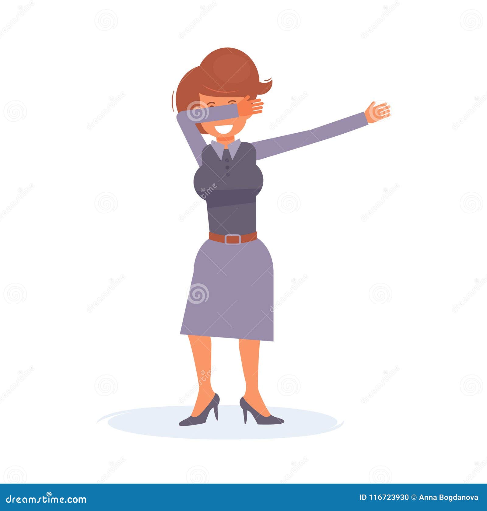 Dab dance Vector. Cartoon stock vector. Illustration of gesture - 116723930