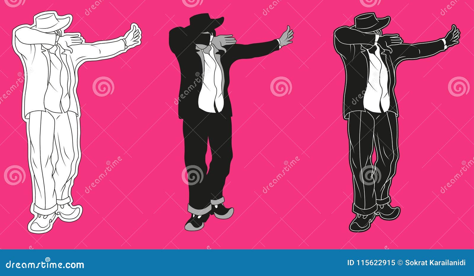 Dab gesture dance stock vector. Illustration of sign - 115622915