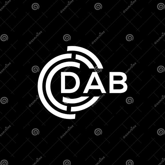 DAB Letter Logo Design on Black Background. DAB Creative Initials ...