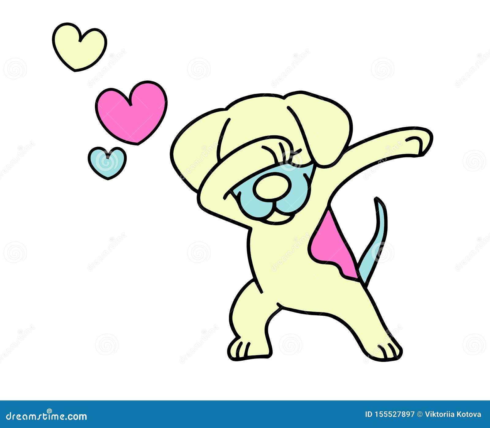 Dabbing Dog. Vector Designdancing Dog Stock Vector - Illustration of ...