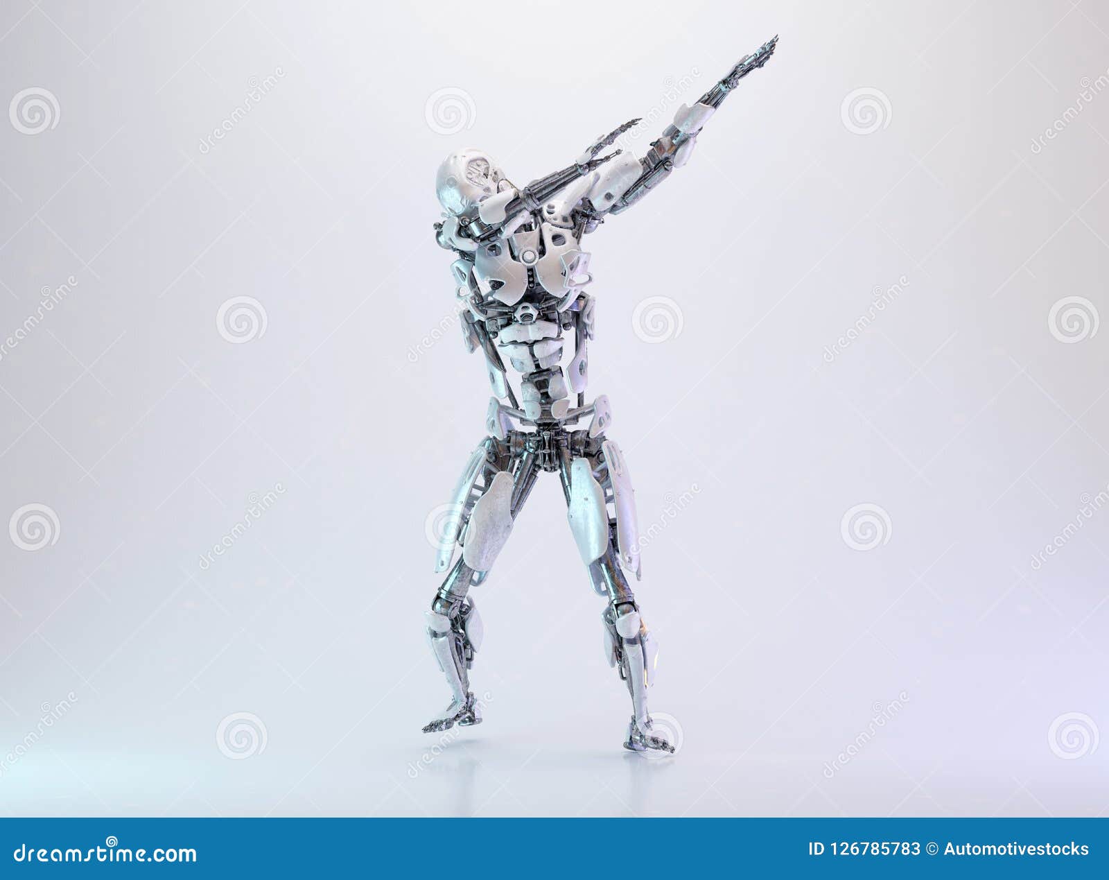 Dabbing Robot Cyborg Man, Artificial Intelligence Technology Concept ... Dabbing Robot Cyborg Man, Artificial Intelligence Technology Concept ...