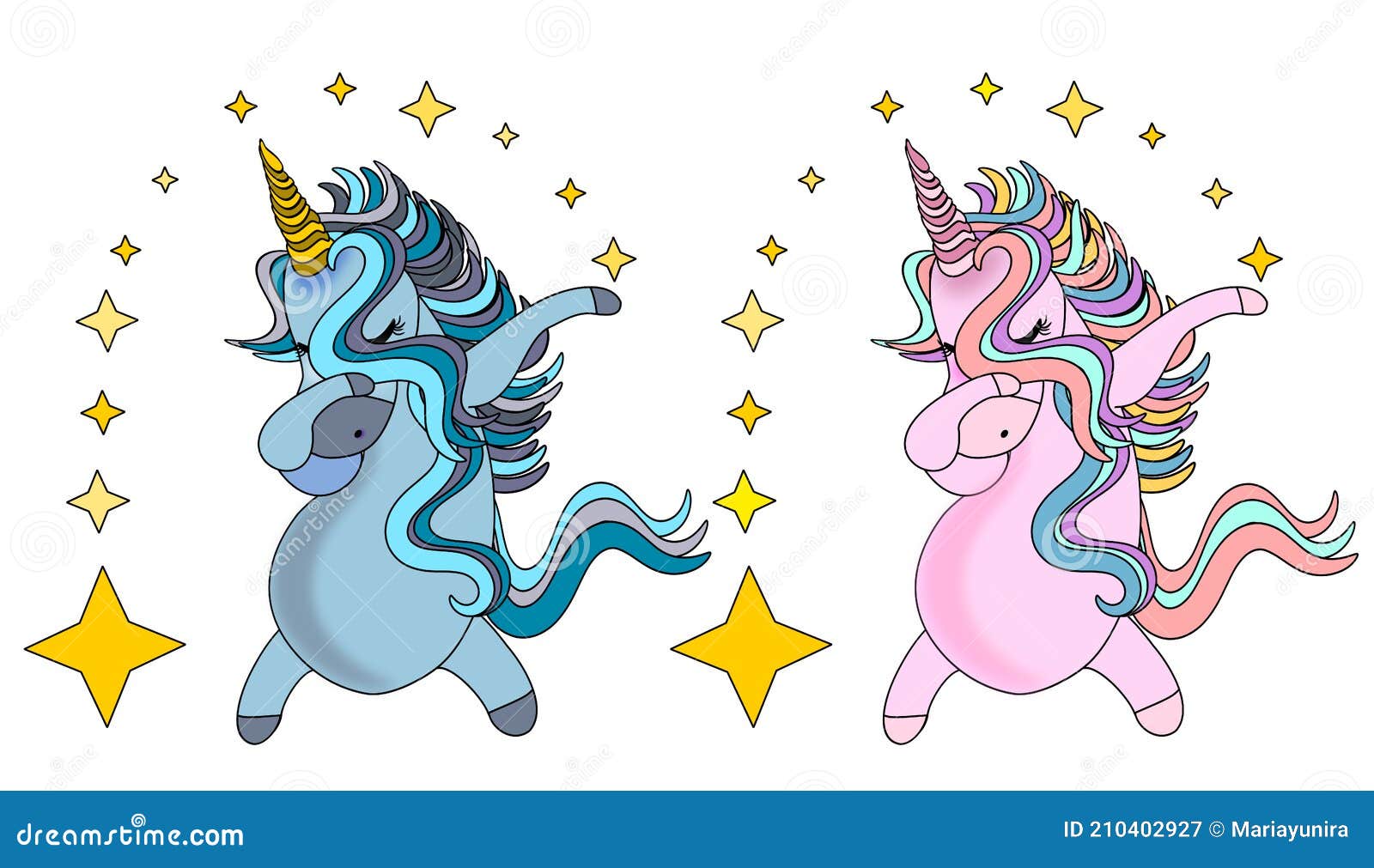 Dabbing unicorn stock illustration. Illustration of sparkling - 210402927