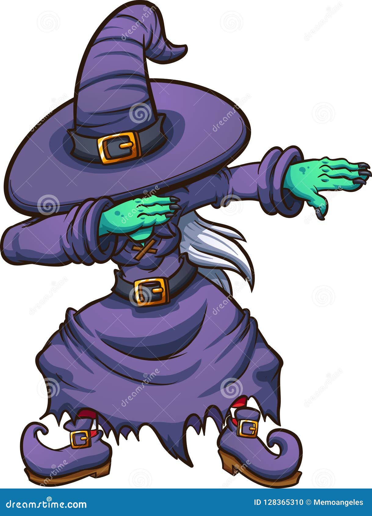 Dabbing Cartoon Duck. Vector Clip Art Illustration With Funny Pose ...