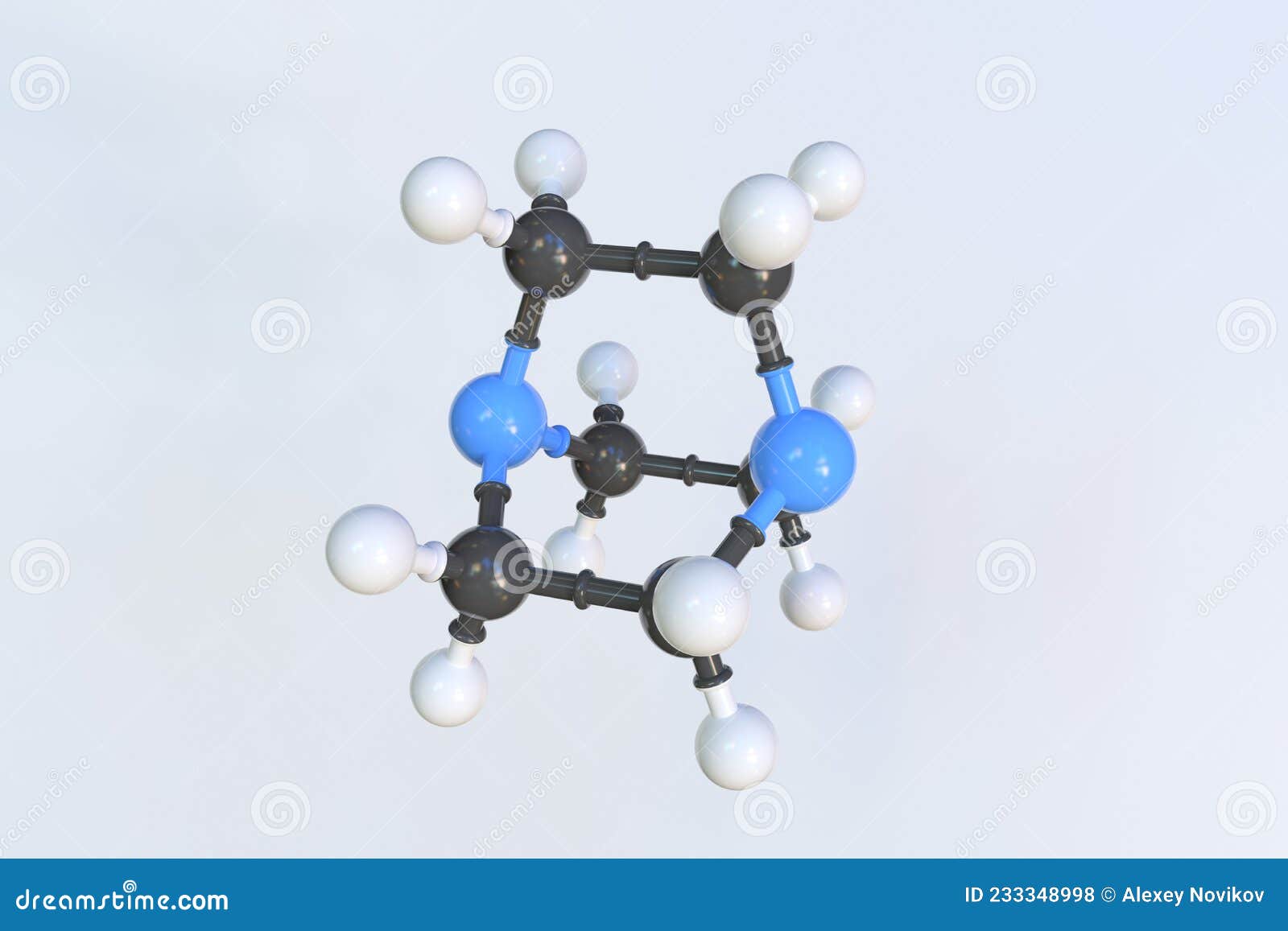 Dabco Molecule Made with Balls, Scientific Molecular Model. 3D ...