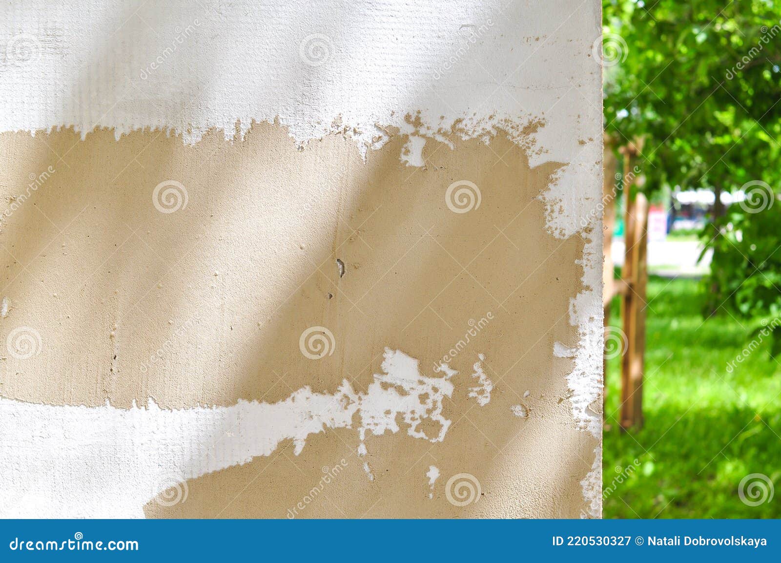 Dabs of Plaster on White Wall Copy Space Stock Image - Image of shabby ...