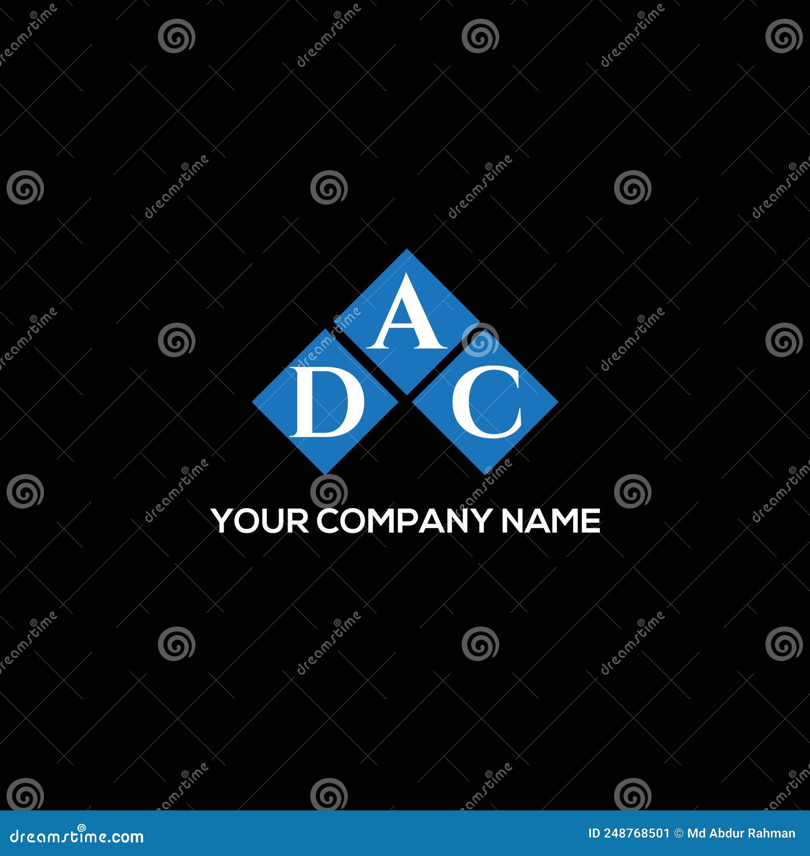 DAC Letter Logo Design On BLACK Background. DAC Creative Initials ...