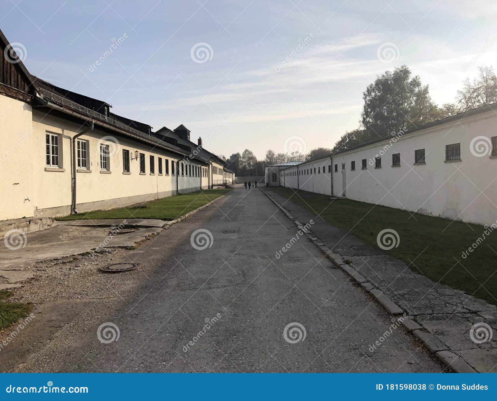 Dachau Concentration Camp Buildings with Blue Sky Editorial Stock Photo ...