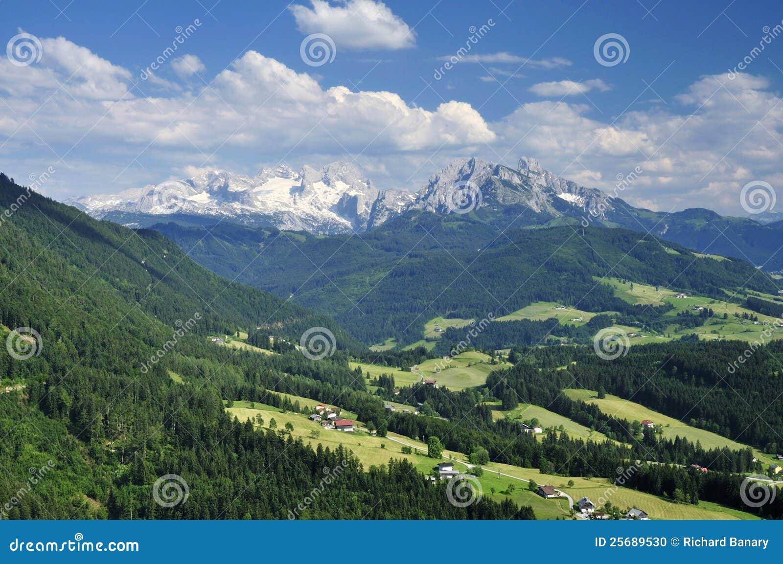 Dachstein Mountains stock photo. Image of area, clouds - 25689530
