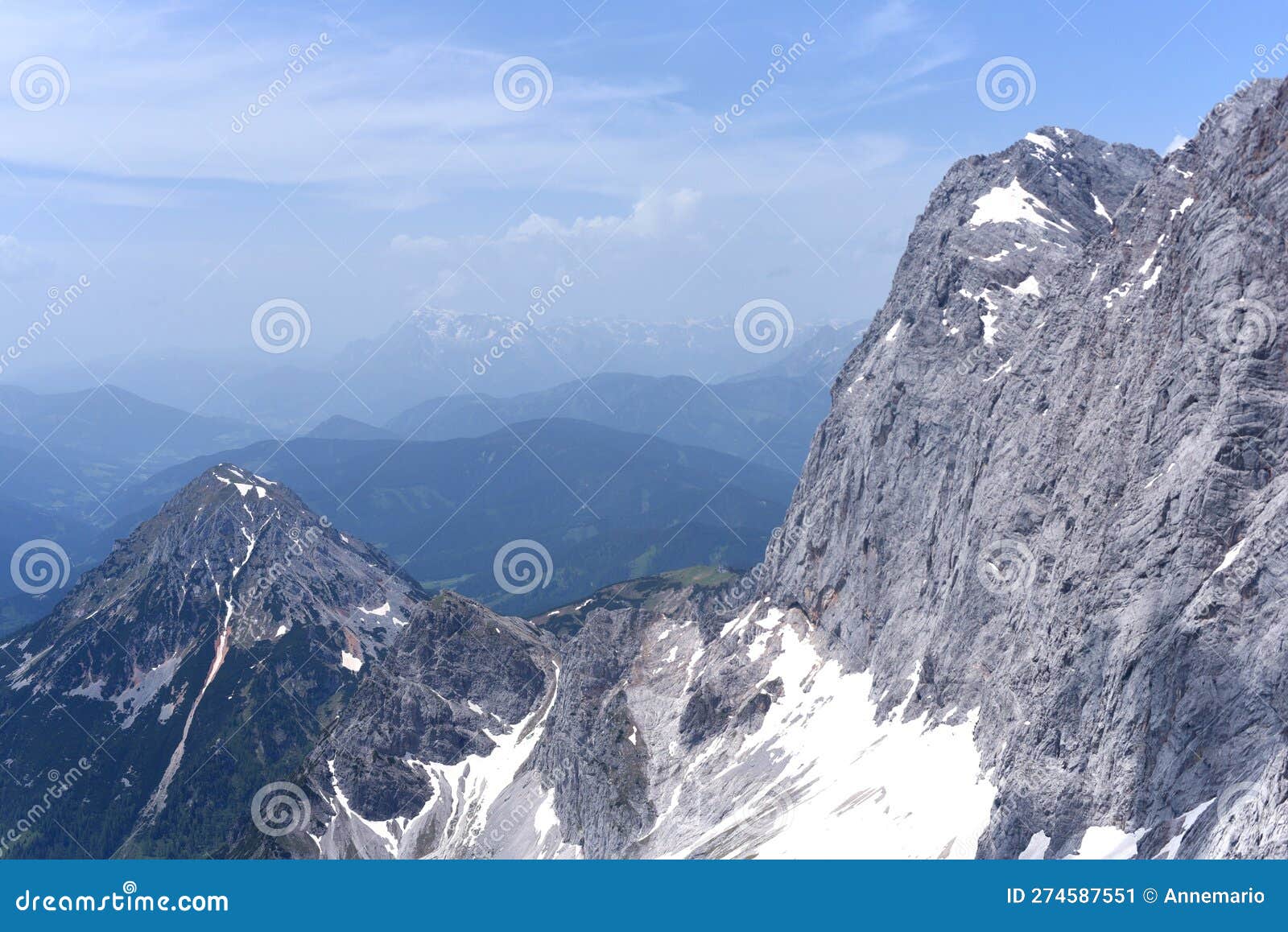 Dachstein Mountains and Dachstein Glacier, Austria Stock Image - Image ...