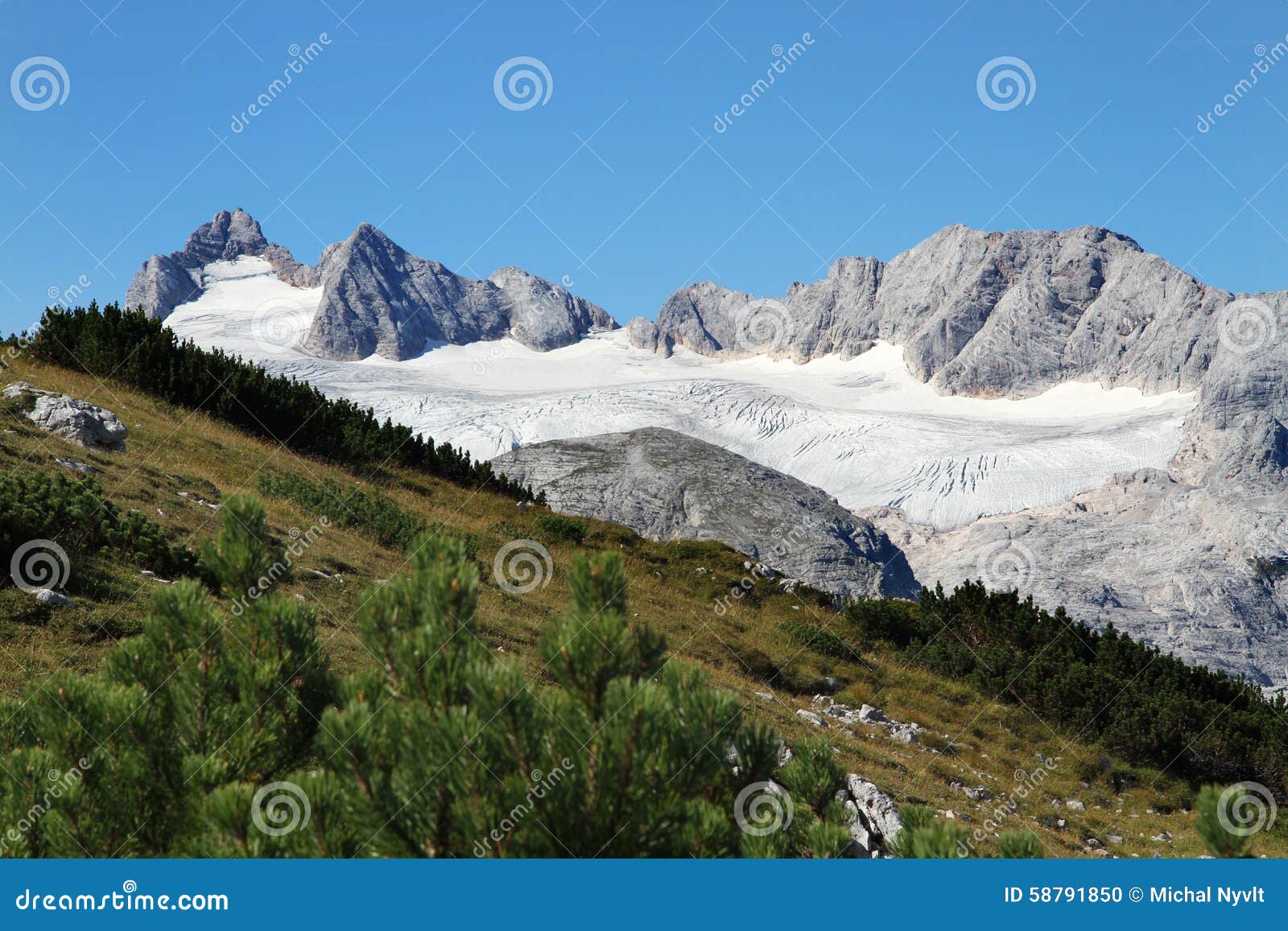 Dachstein panorama stock photo. Image of peak, alpine - 58791850