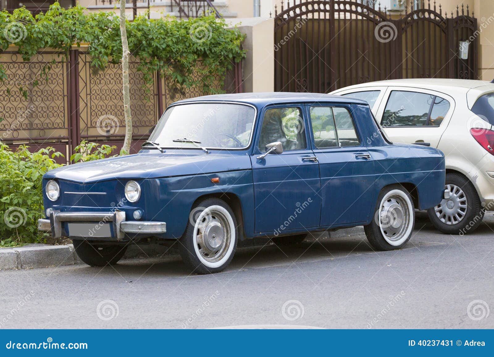 Driving a retro Dacia 1100 stock image. Image of street - 40237431