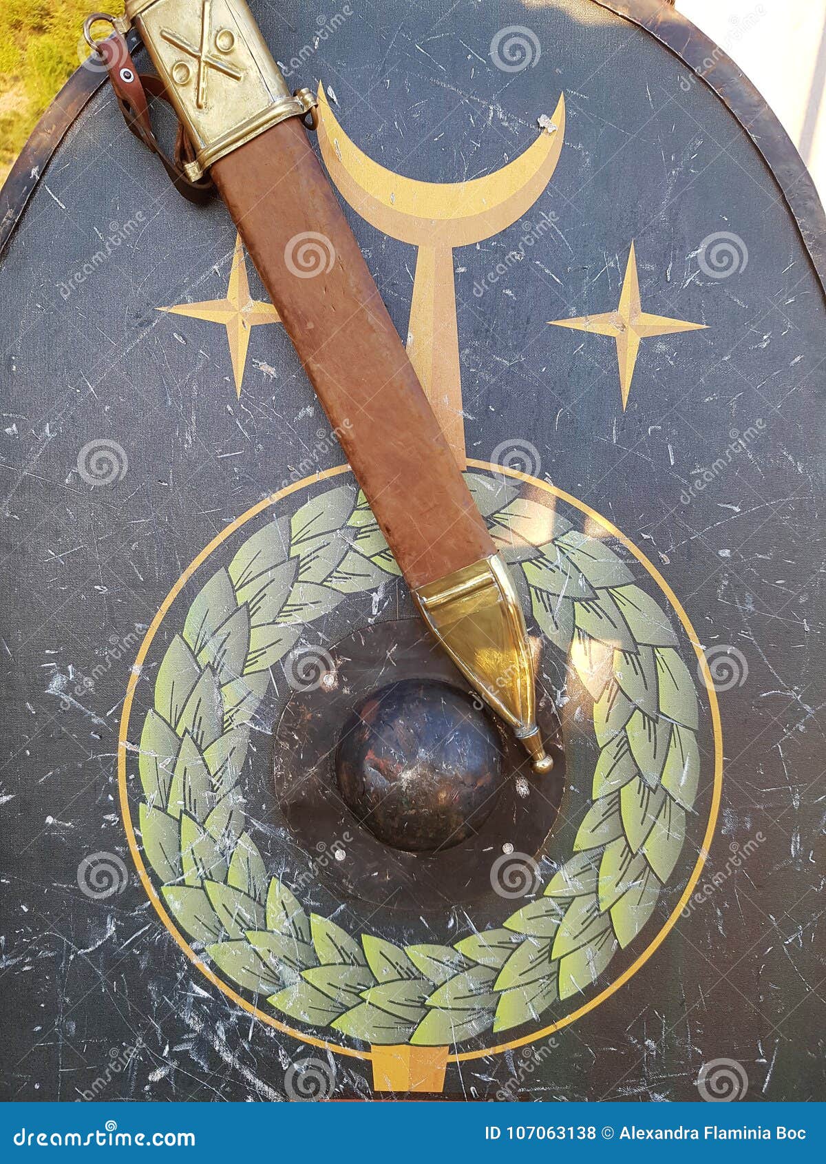 Dacian Ancient Weapon and Shield Stock Photo - Image of camp, handsome ...