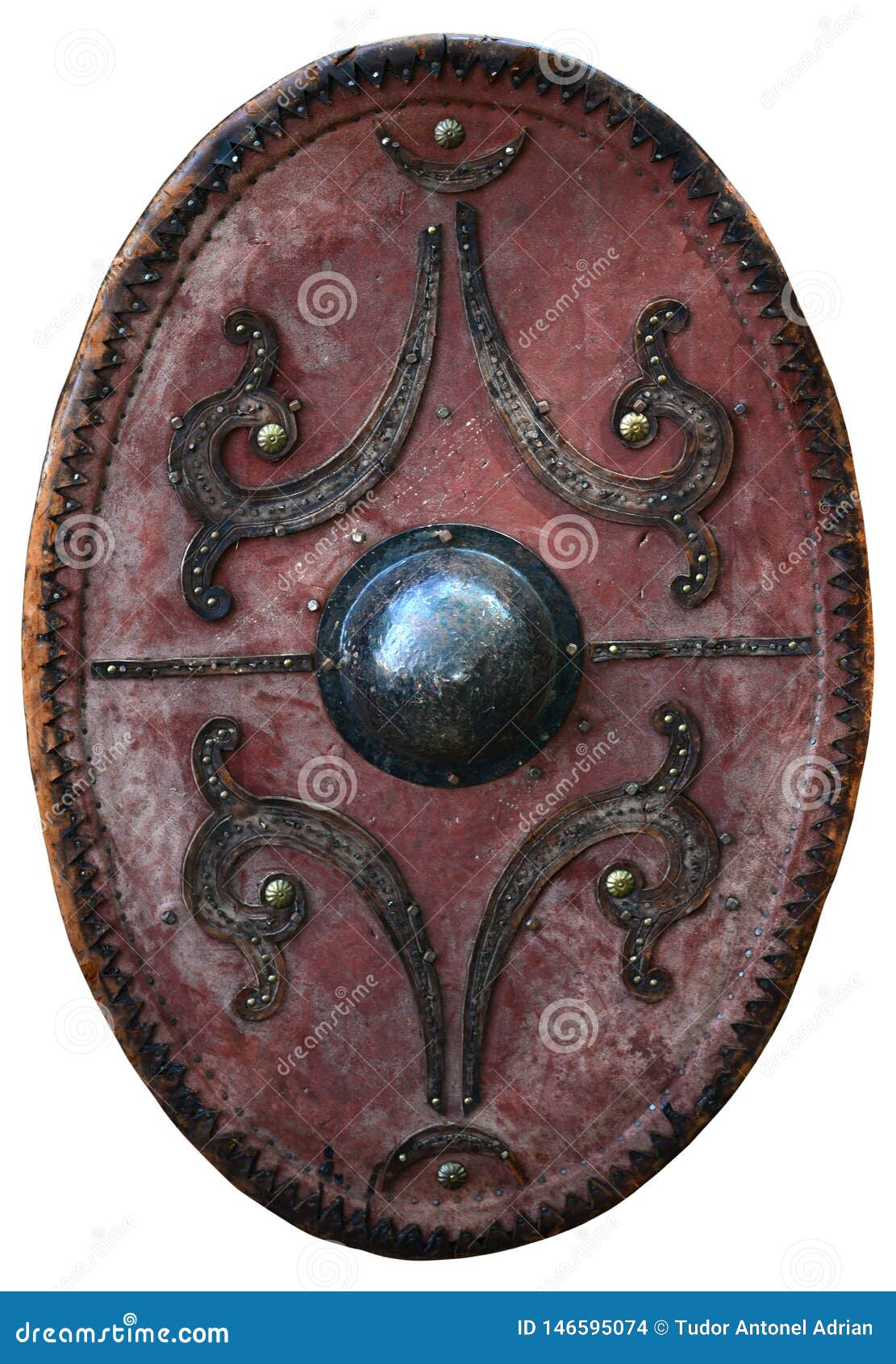 Dacian shield isolated stock photo. Image of antiquity - 146595074
