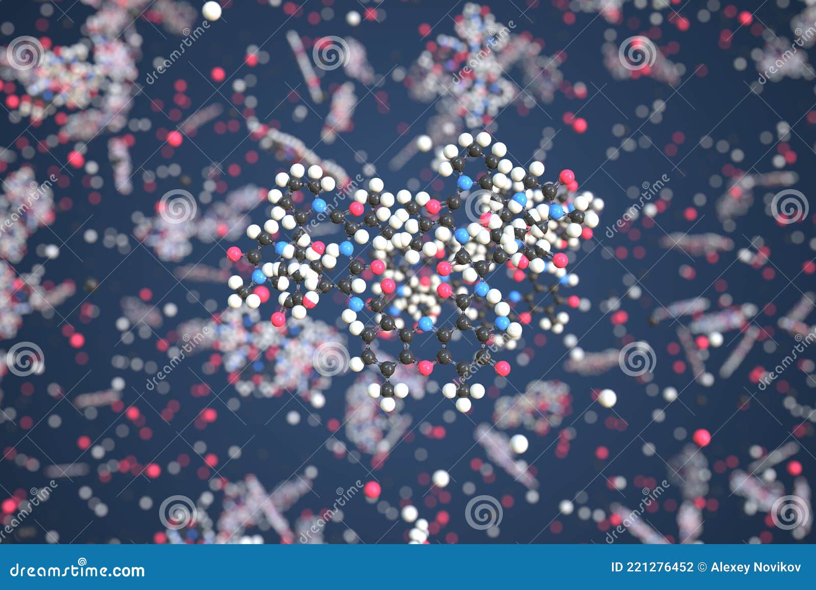 Dactinomycin Molecule. Conceptual Molecular Model. Chemical 3d ...