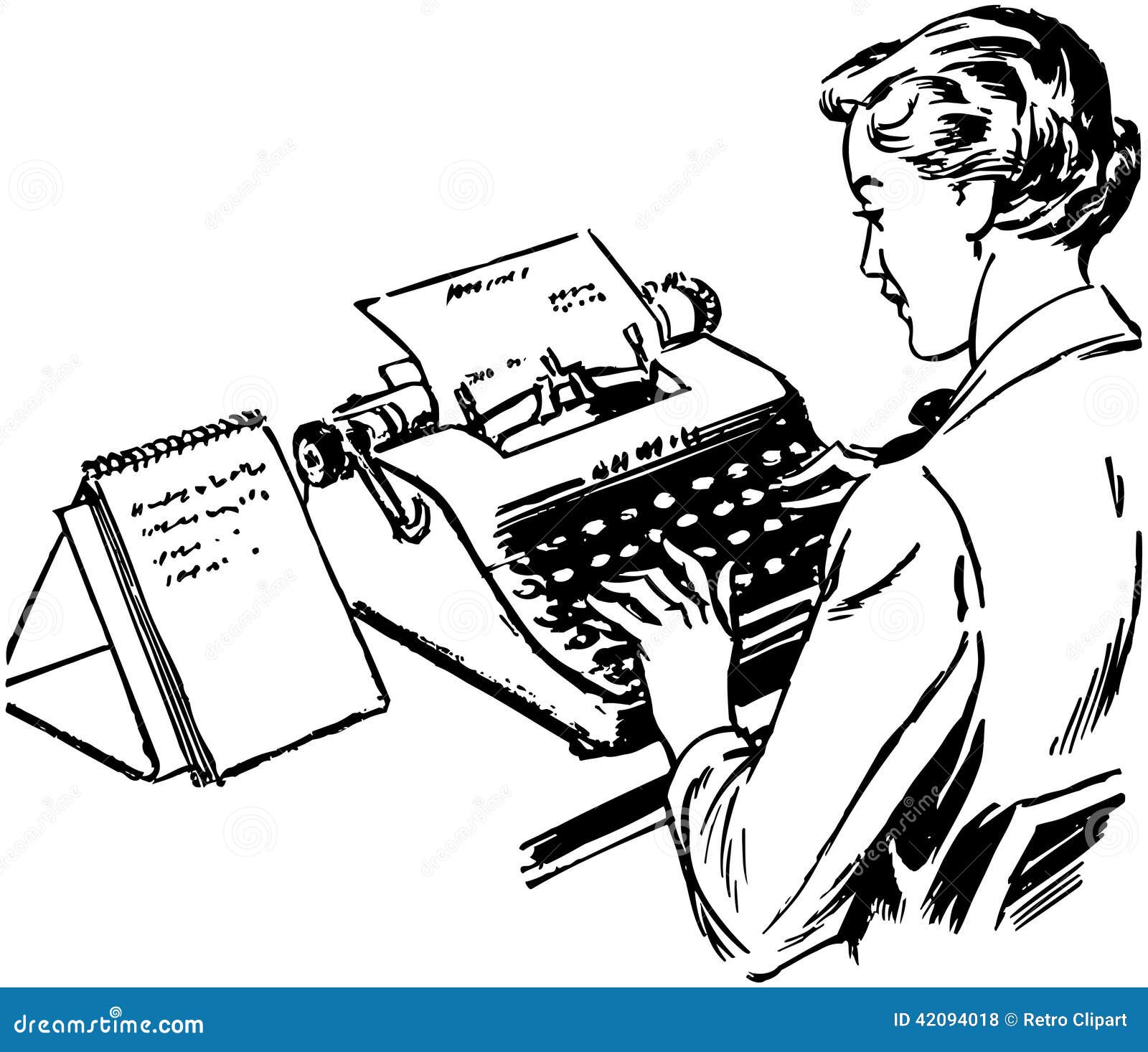 Dactylo illustration de vecteur. Illustration du états - 42094018