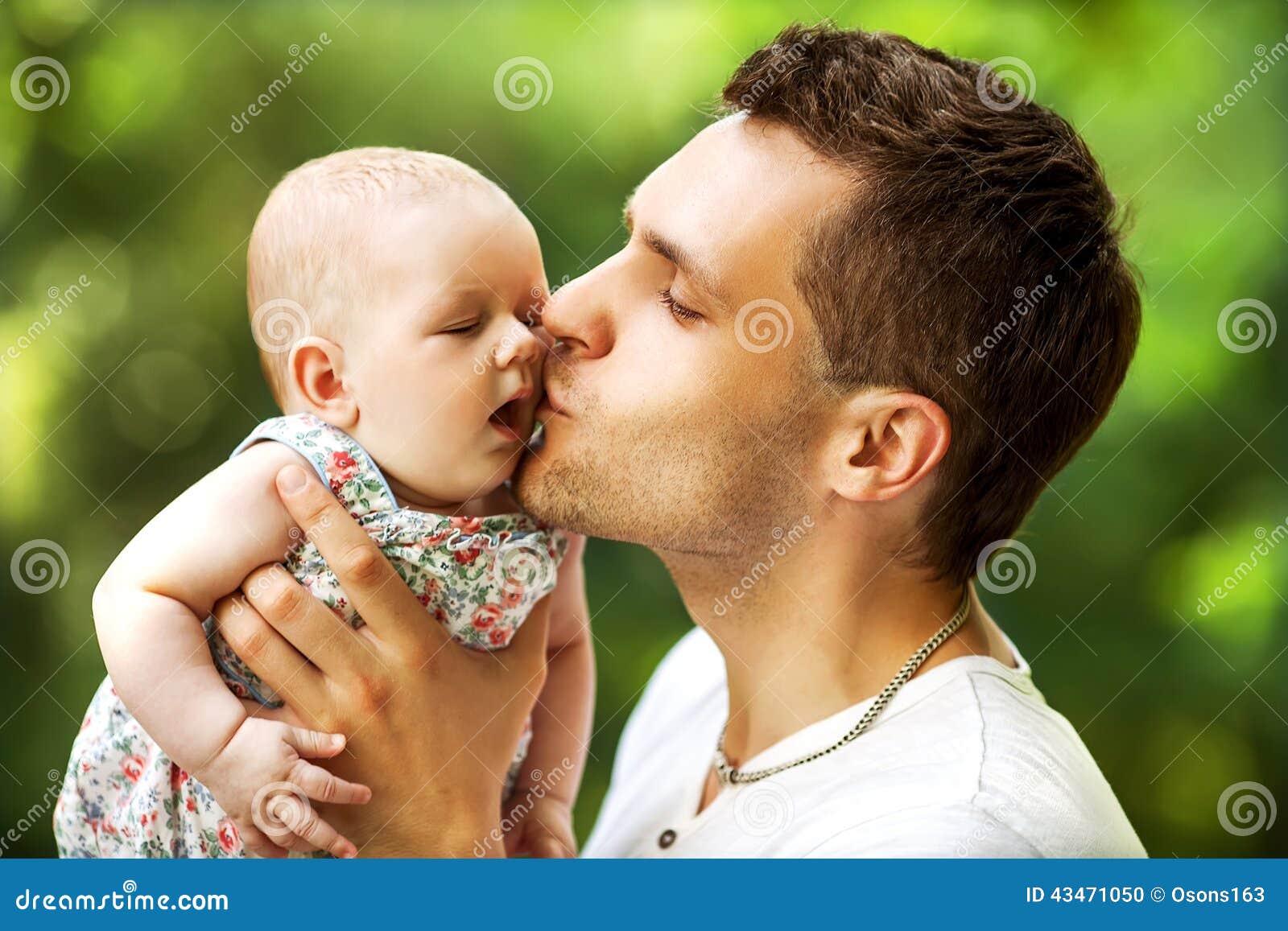 Dad and baby stock photo. Image of family, park, baby - 43471050