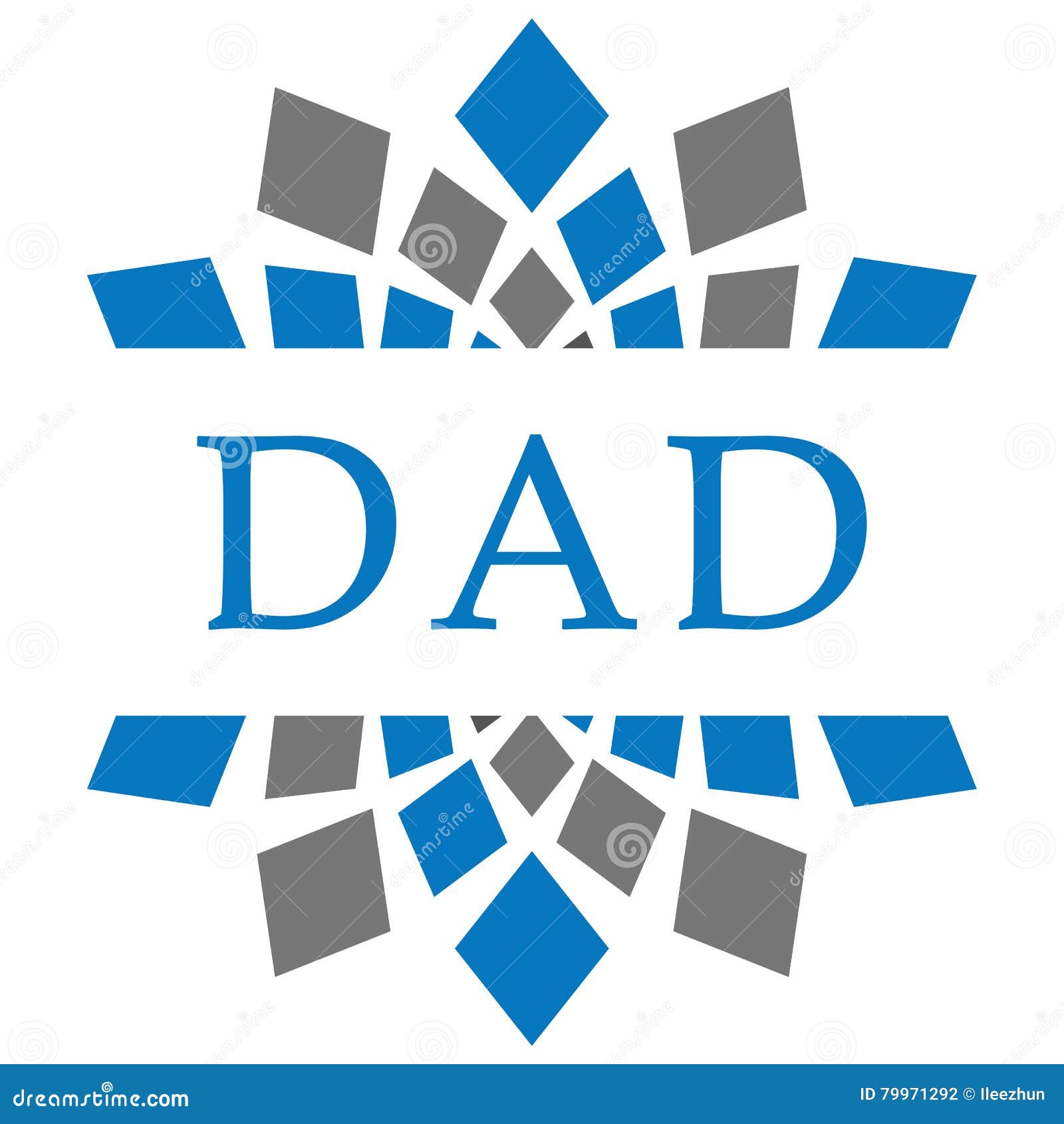 Dad Blue Grey Circular stock illustration. Illustration of love - 79971292