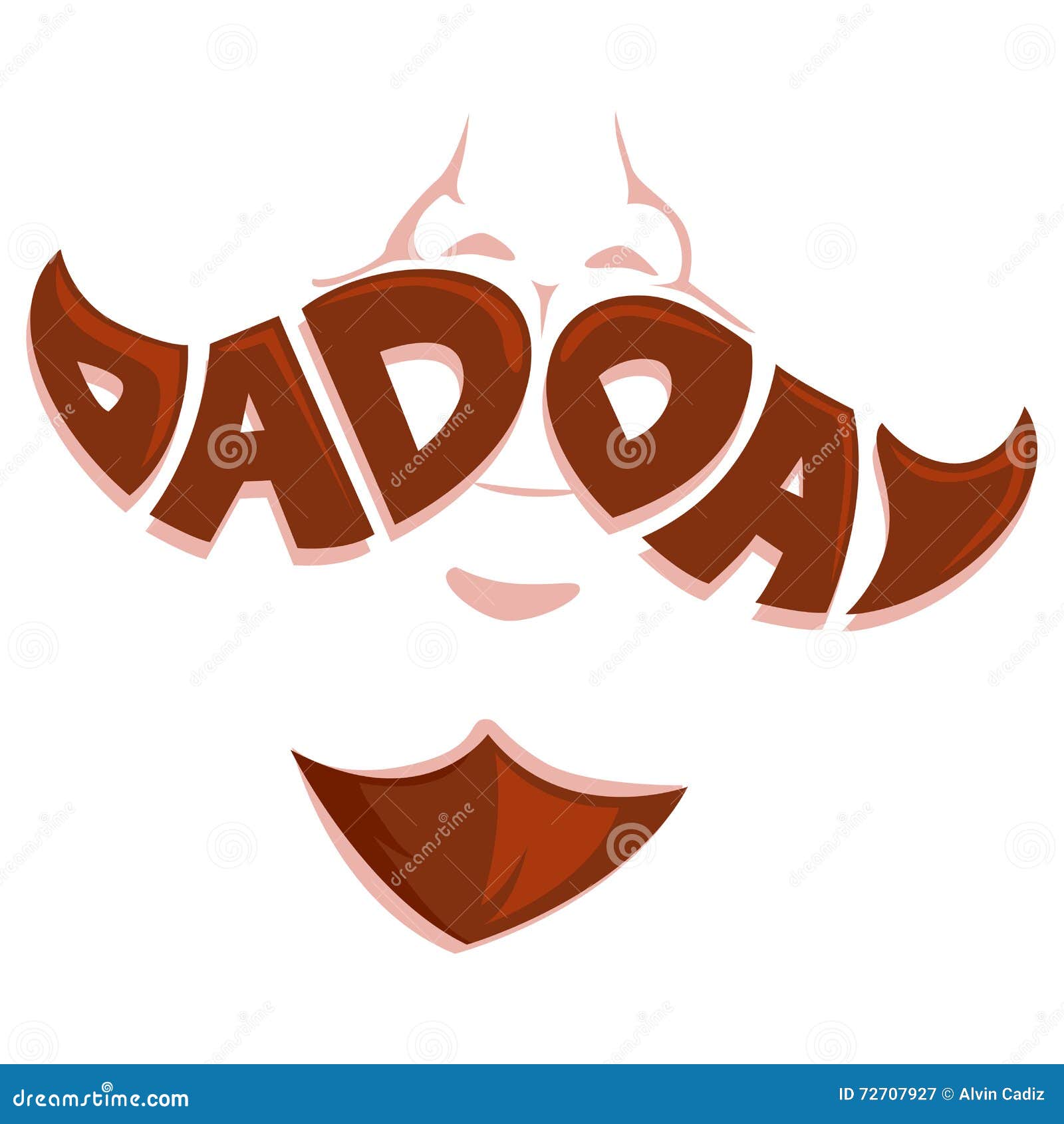 Dad Day Mustache Face stock vector. Illustration of beard - 72707927