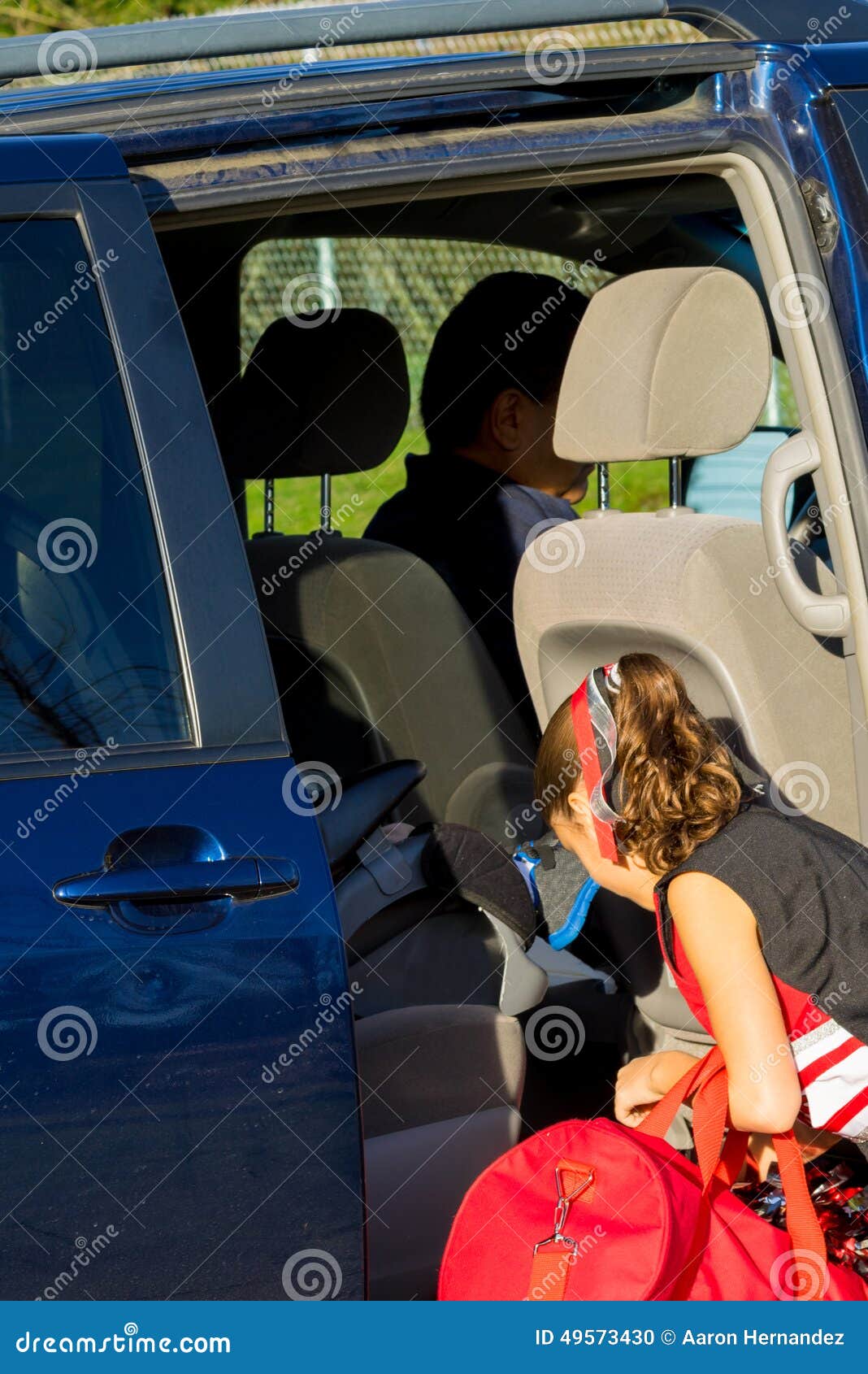 Dad Drops Daughter Off at Cheerleader Practice Stock Photo - Image of ...