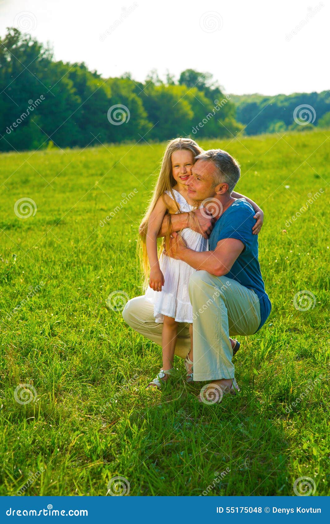 Dad hugging daughter. stock photo. Image of girl, beautiful - 55175048