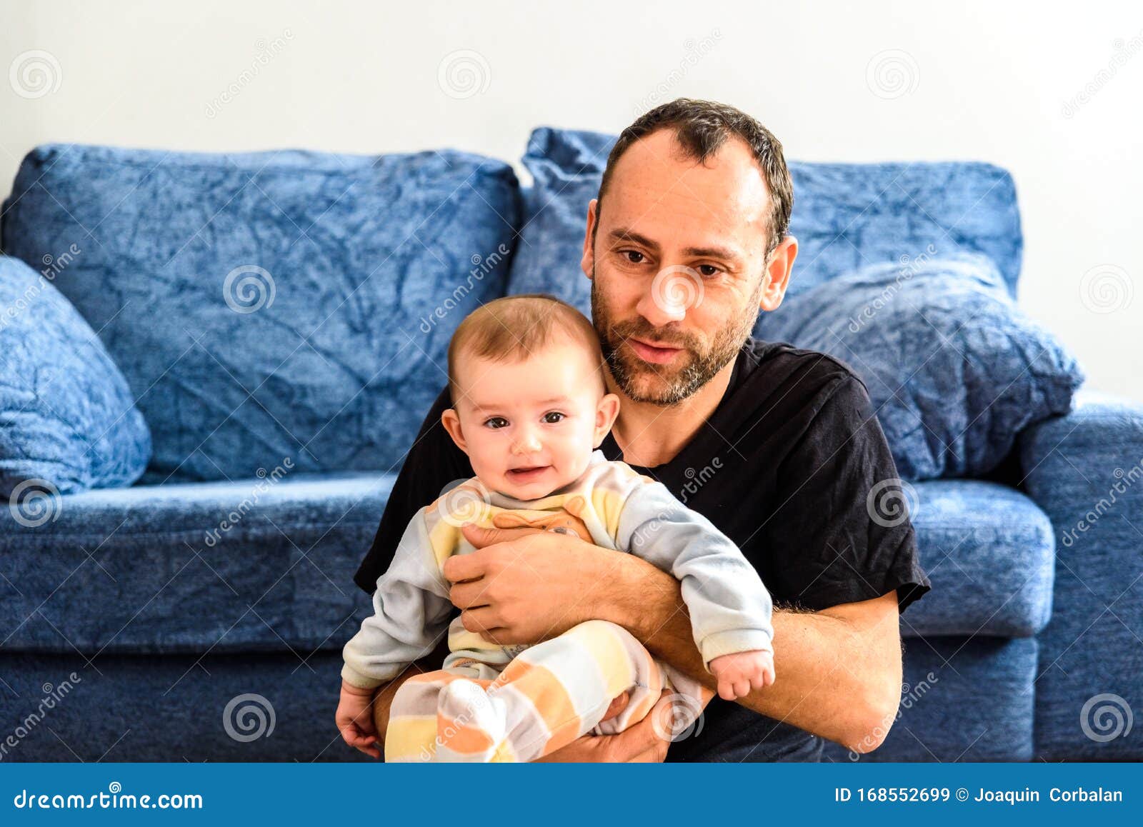 Dad Hugging His Baby Daughter Lovingly Stock Image - Image of lovingly ...