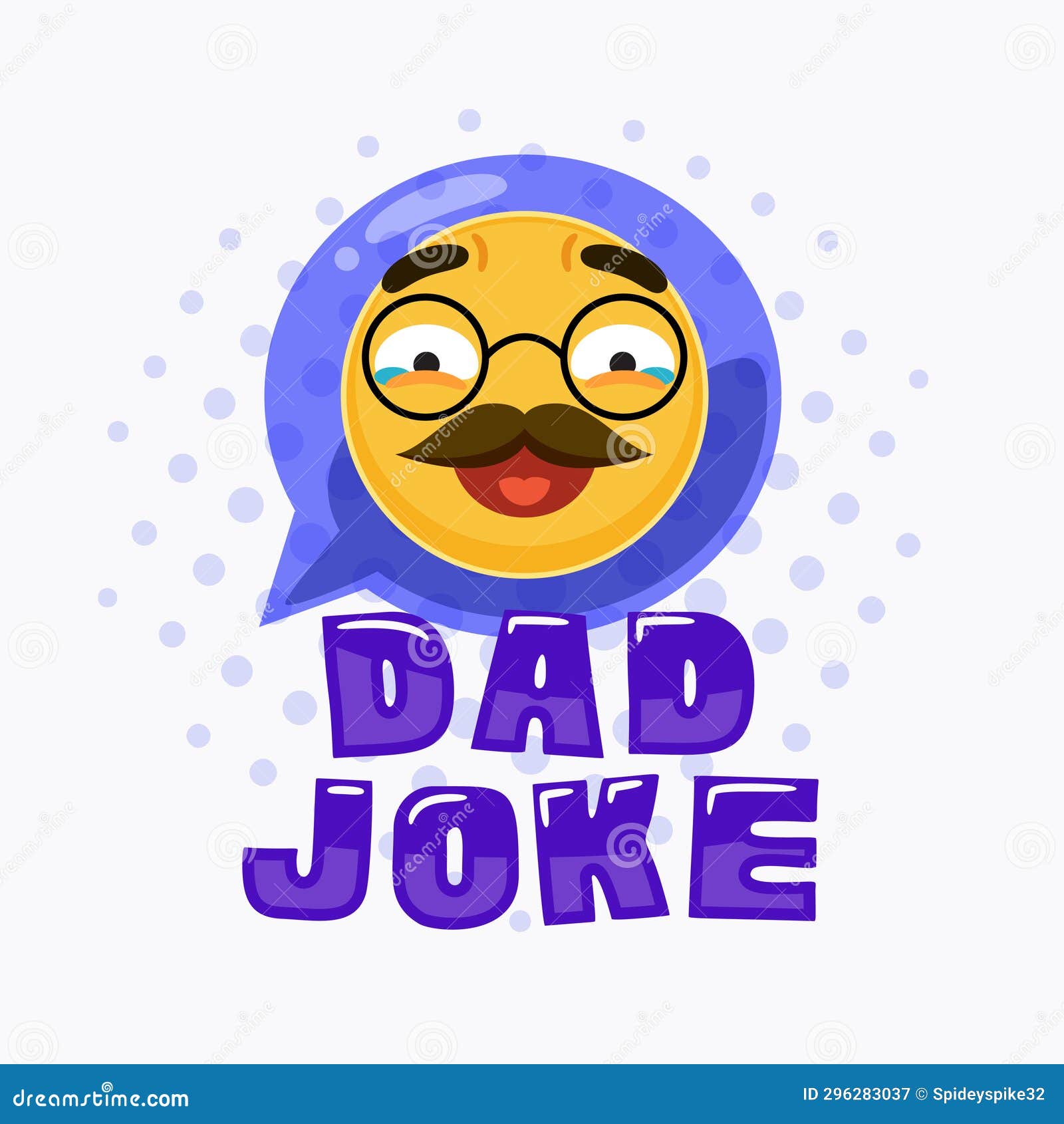 A Dad Joke Label with a Laugh Emoticon Stock Illustration ...