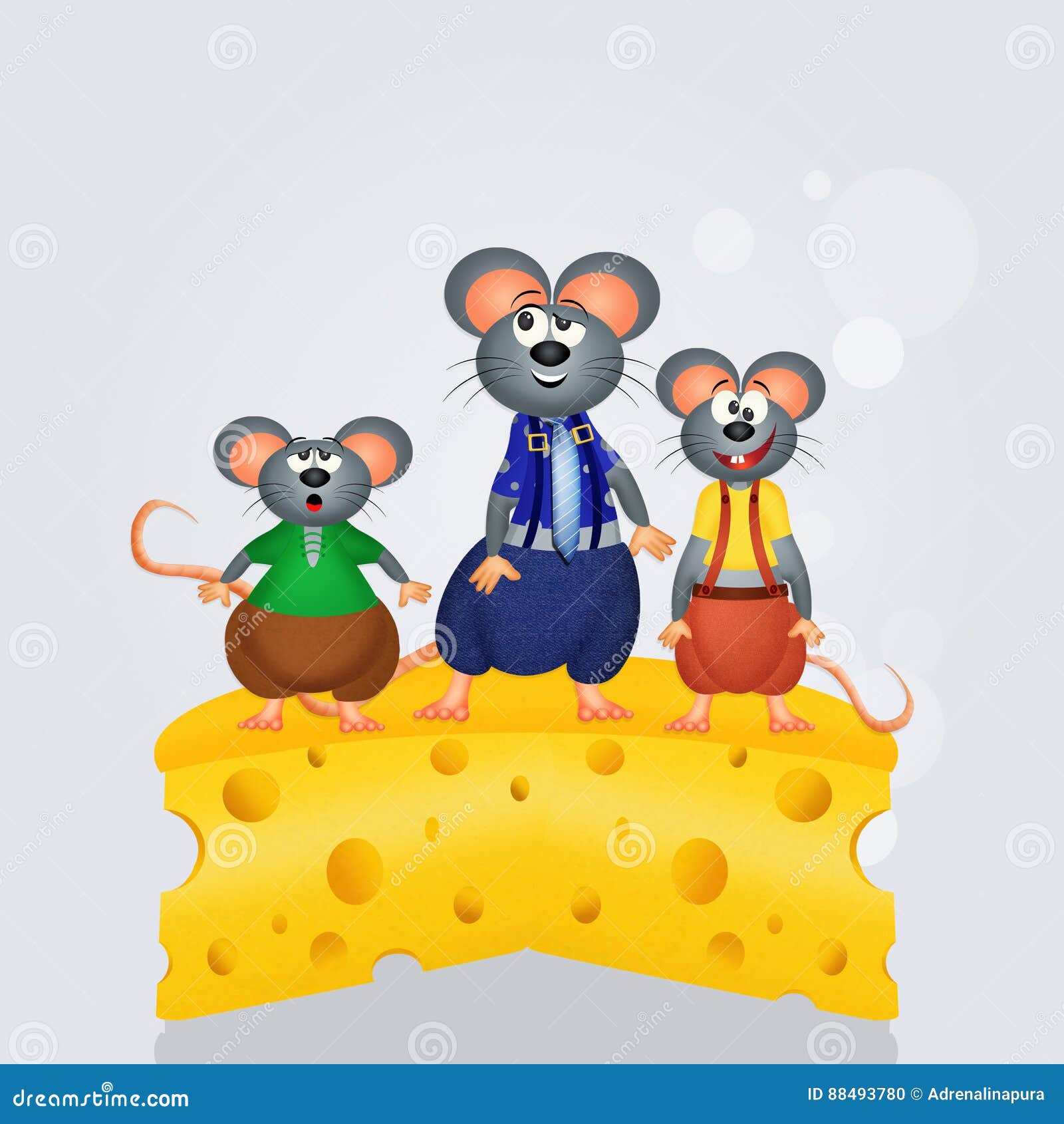 Dad mouse on the cheese stock illustration. Illustration of animal ...