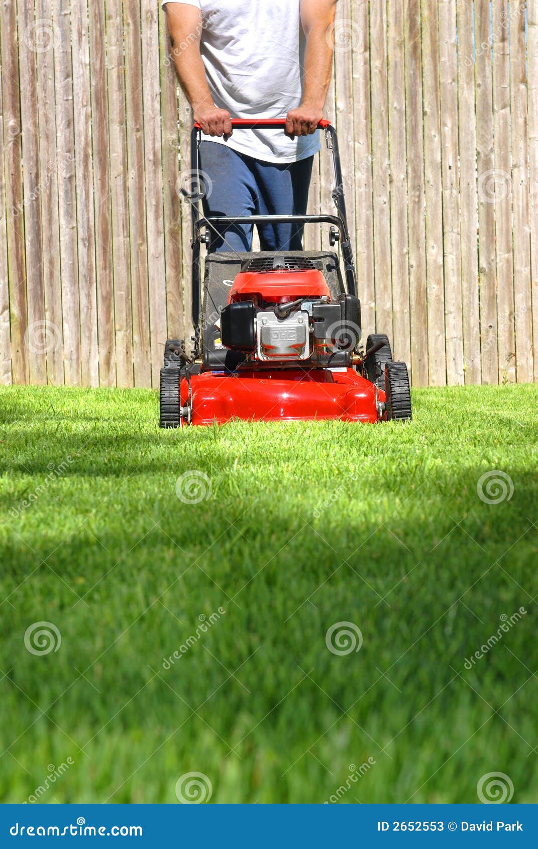 Dad Mowing Yard stock image. Image of chore, mower, lawnmower - 2652553