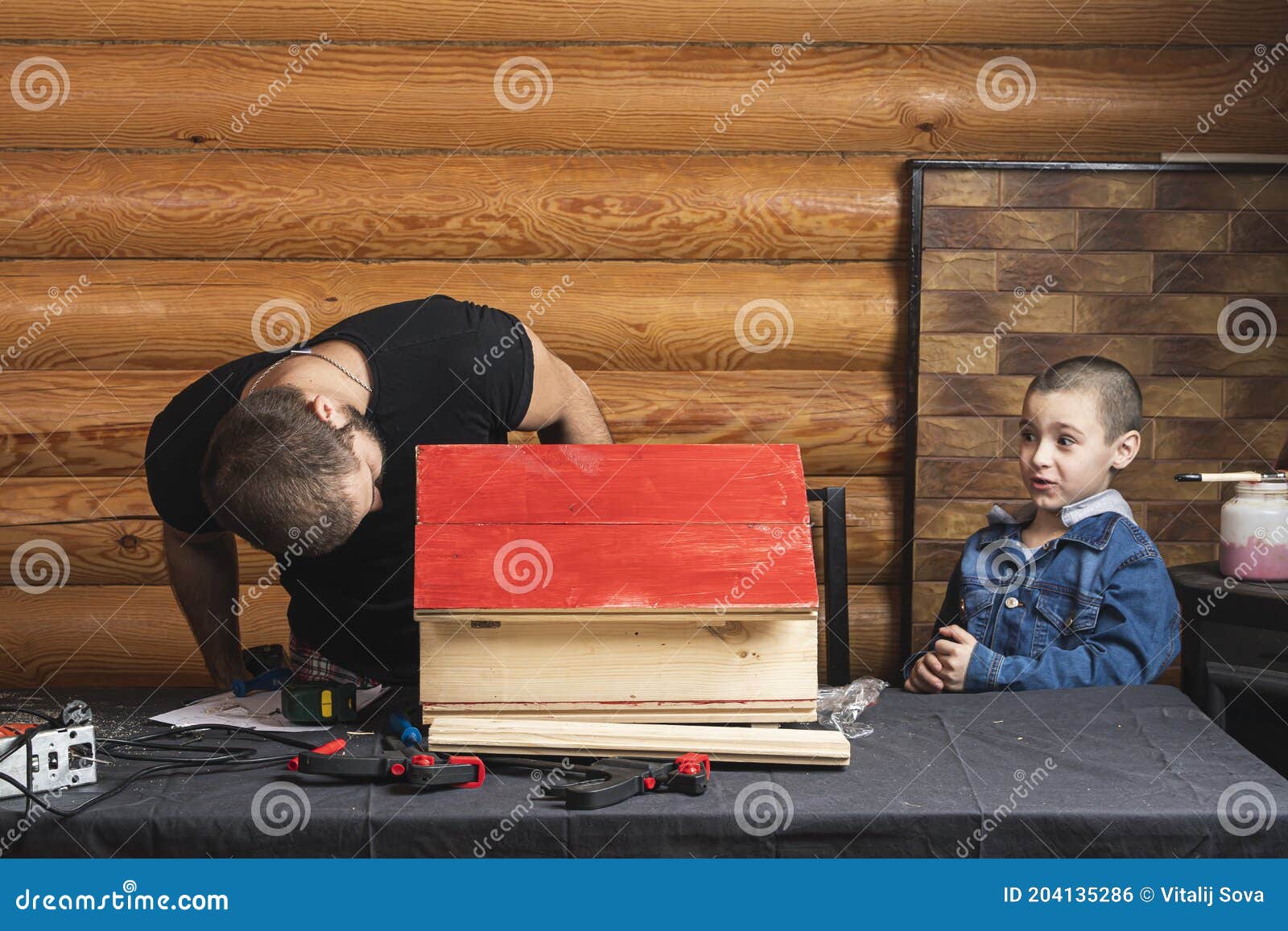 Carpentry Training Concept for Kids Stock Photo - Image of child ...