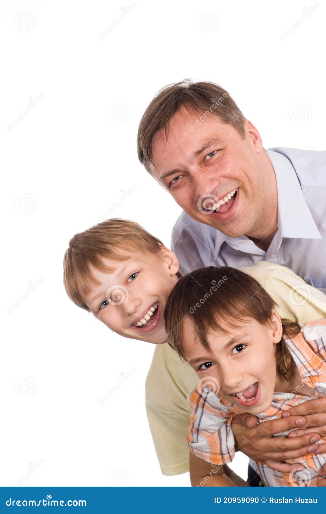 Dad with sons stock photo. Image of beautiful, male, pleasure - 20959090