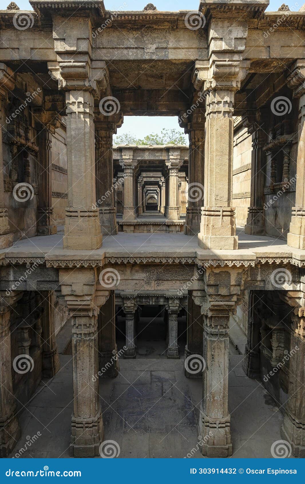 Dada Harir Stepwell in Ahmedabad, India Stock Photo - Image of colorful ...