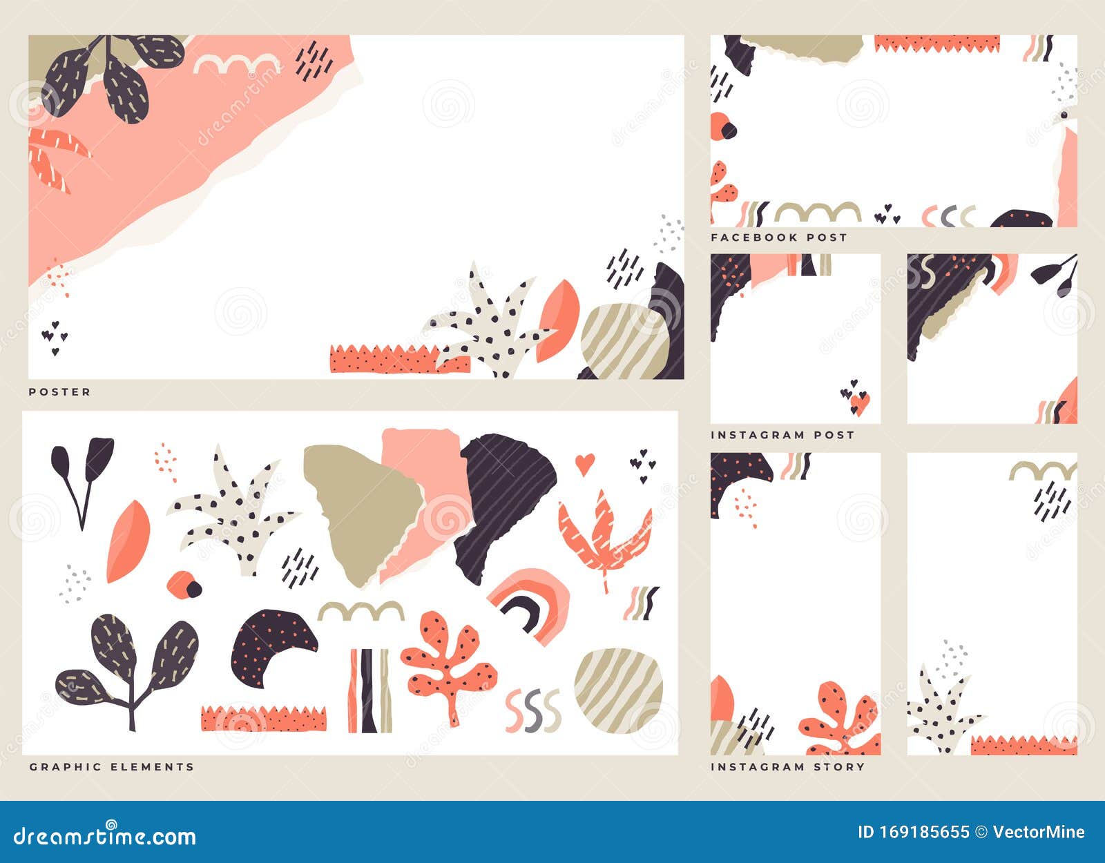 Dadaism Inspired Abstract Style Graphic Elements with Social Media Post ... Dadaism Inspired Abstract Style Graphic Elements with Social Media Post ...