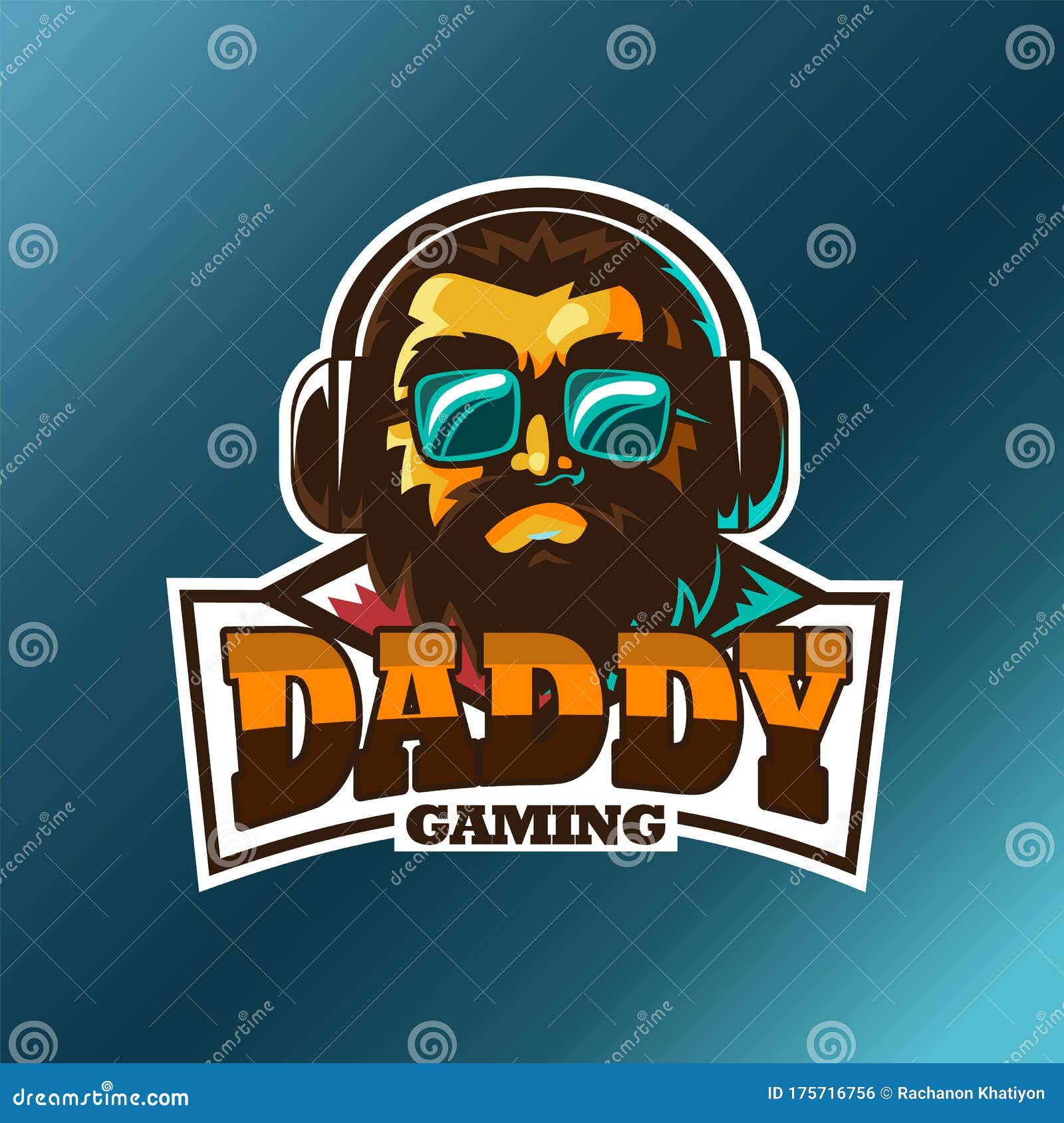 Daddy Gaming, E Sport Vector Logo Stock Illustration - Illustration of ...