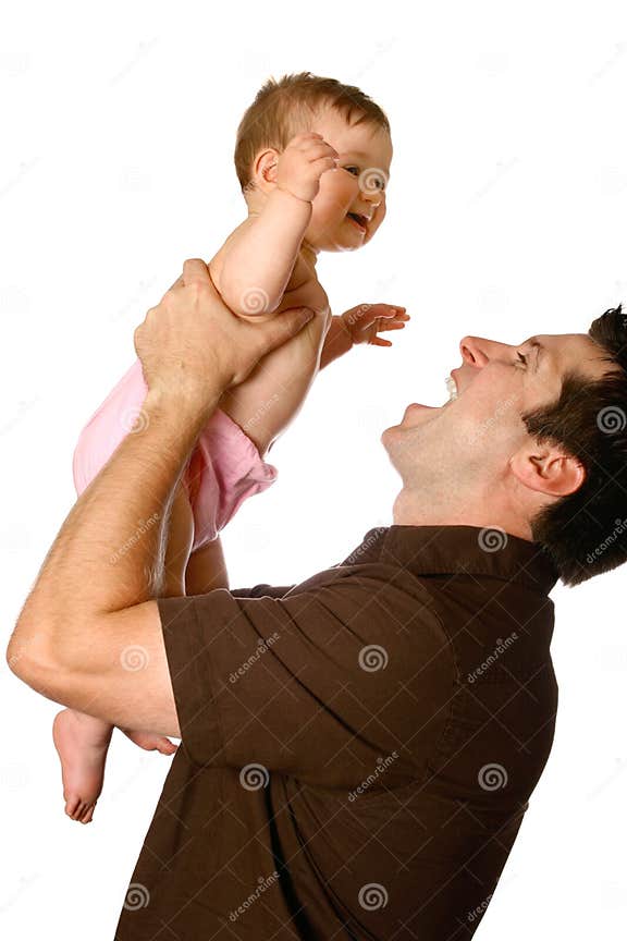 Daddy with little chuckles stock image. Image of family - 2869067