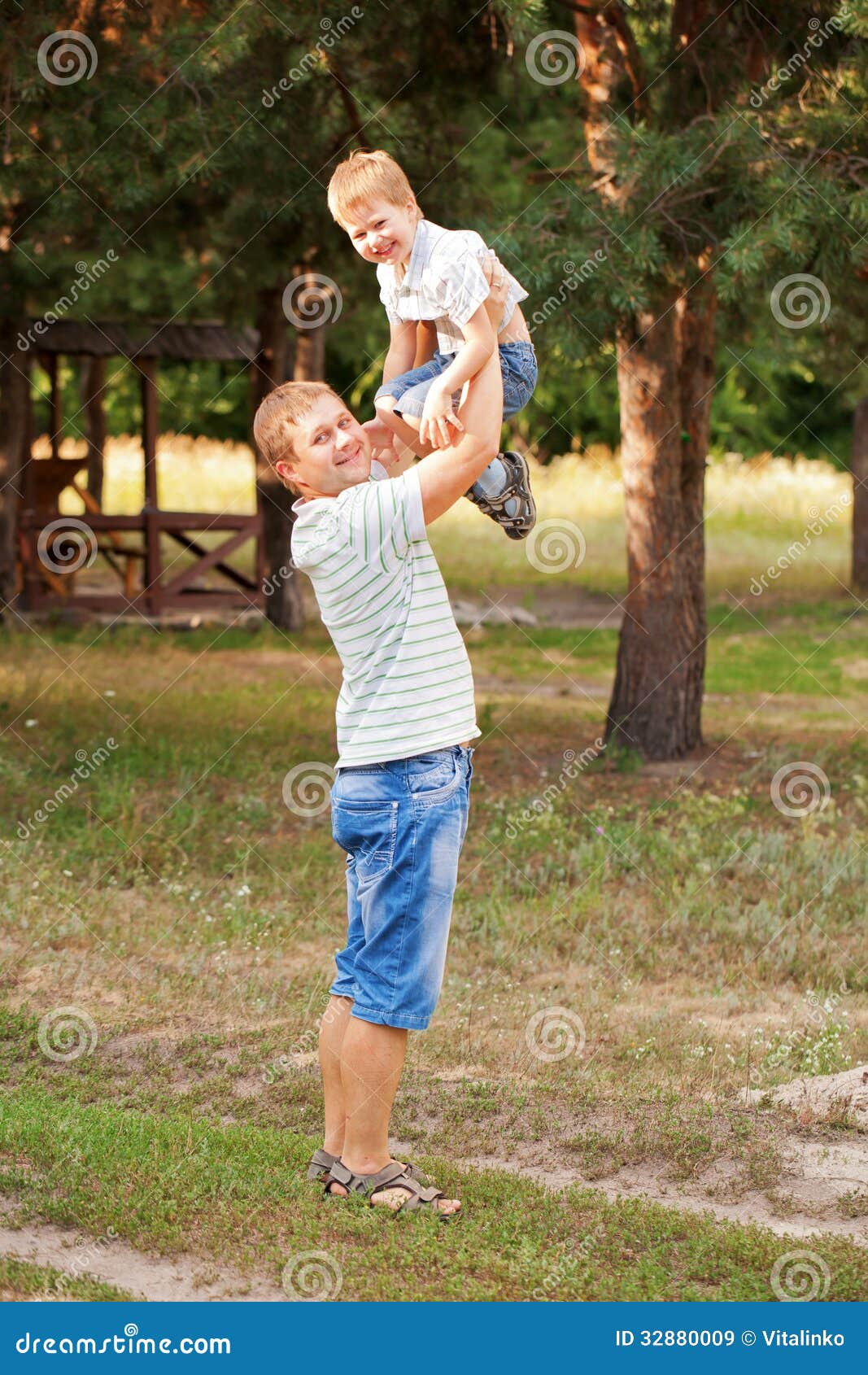 Daddy Raising Up the Child. Stock Image - Image of hand, daddy: 32880009