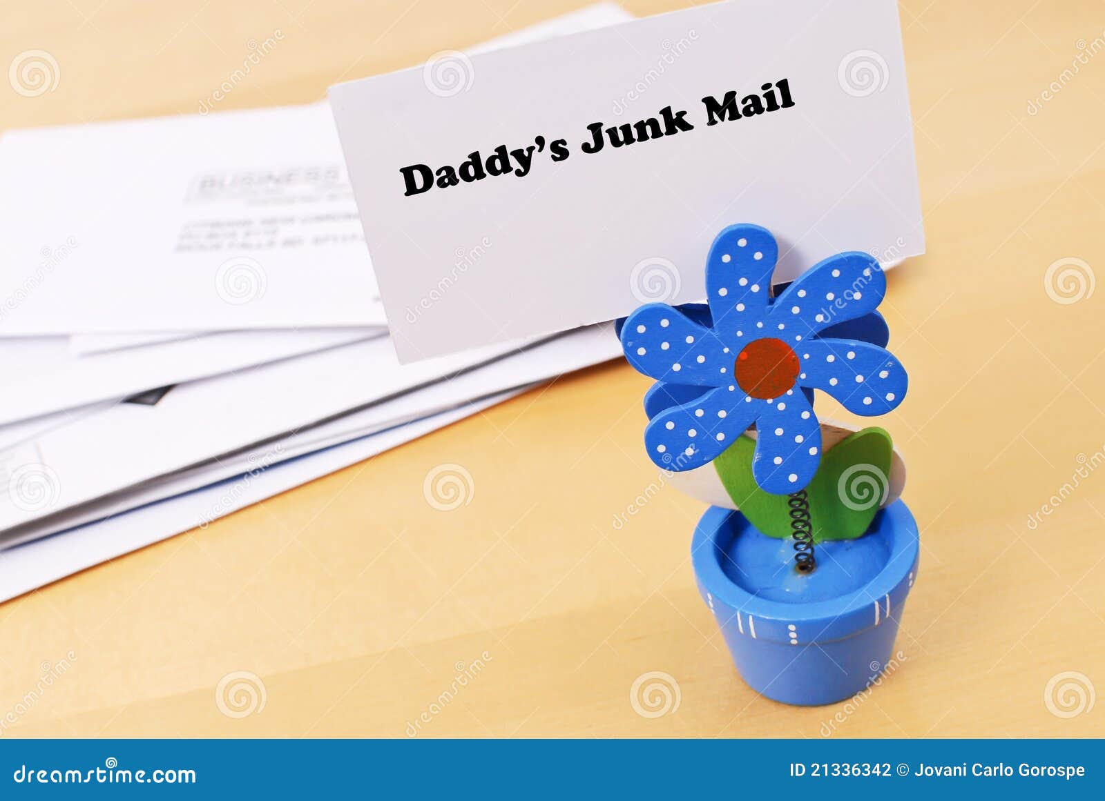 Daddys Junk Mail Pile stock photo. Image of office, note - 21336342