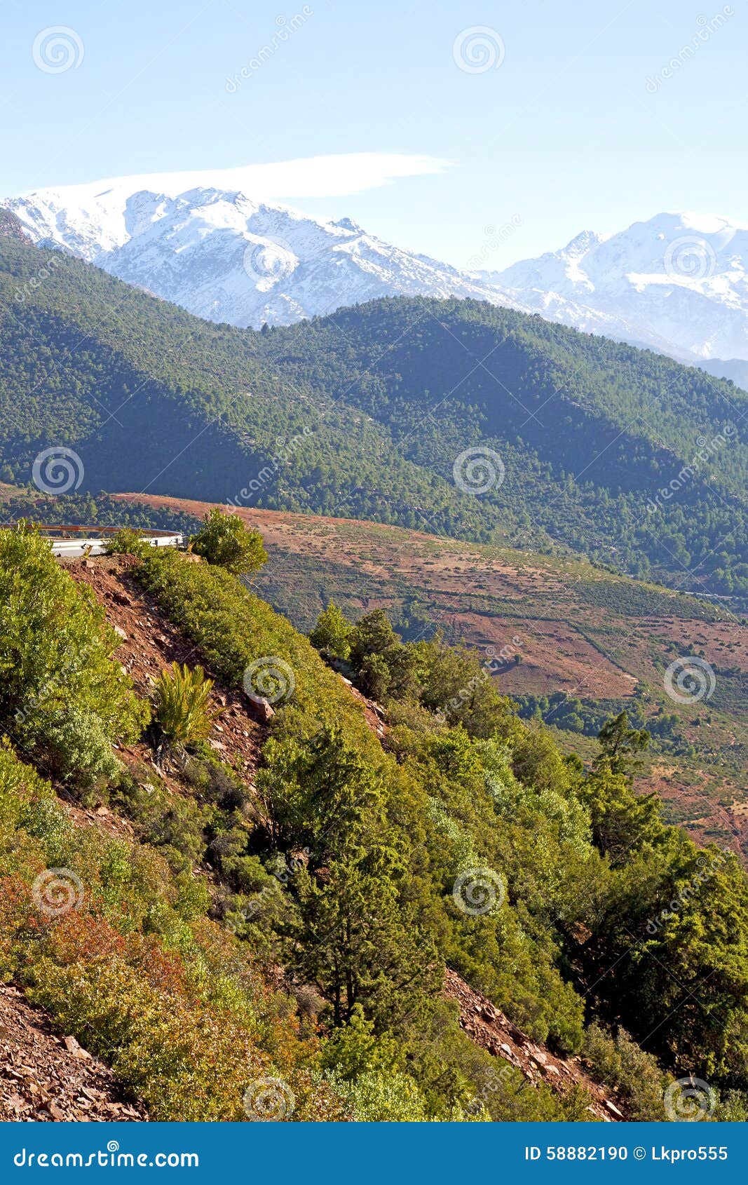 The Dades Valley Atlas Moroco Snow Stock Photo - Image of earth, hill ...
