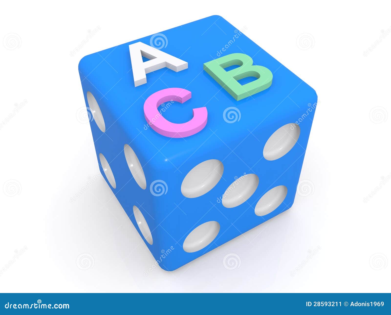 Dadi Con I Numeri E Le Lettere Illustrazione di Stock - Illustrazione ...