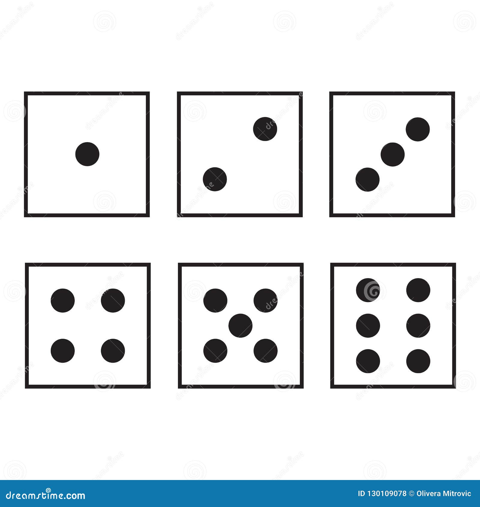 Dadi piani dell'icona illustrazione vettoriale. Illustrazione di piano ...