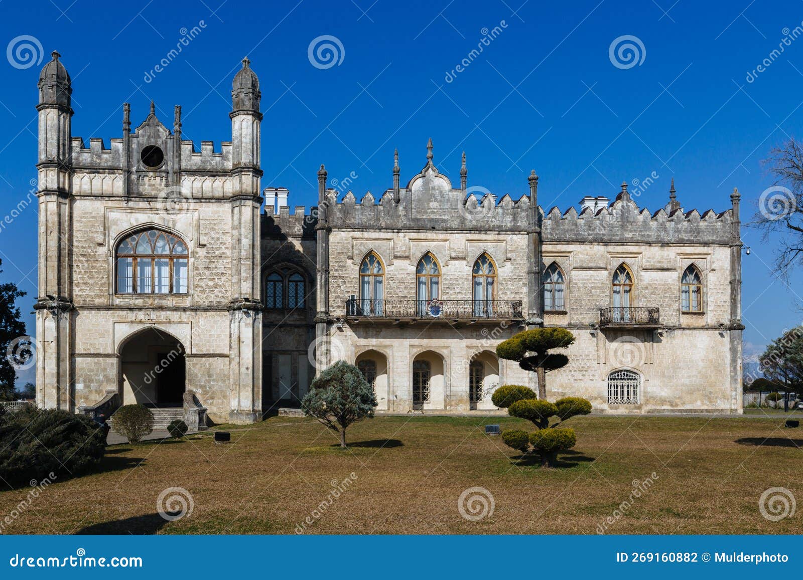 Dadiani Palace in Zugdidi, Georgia Stock Photo - Image of drone, castle ...
