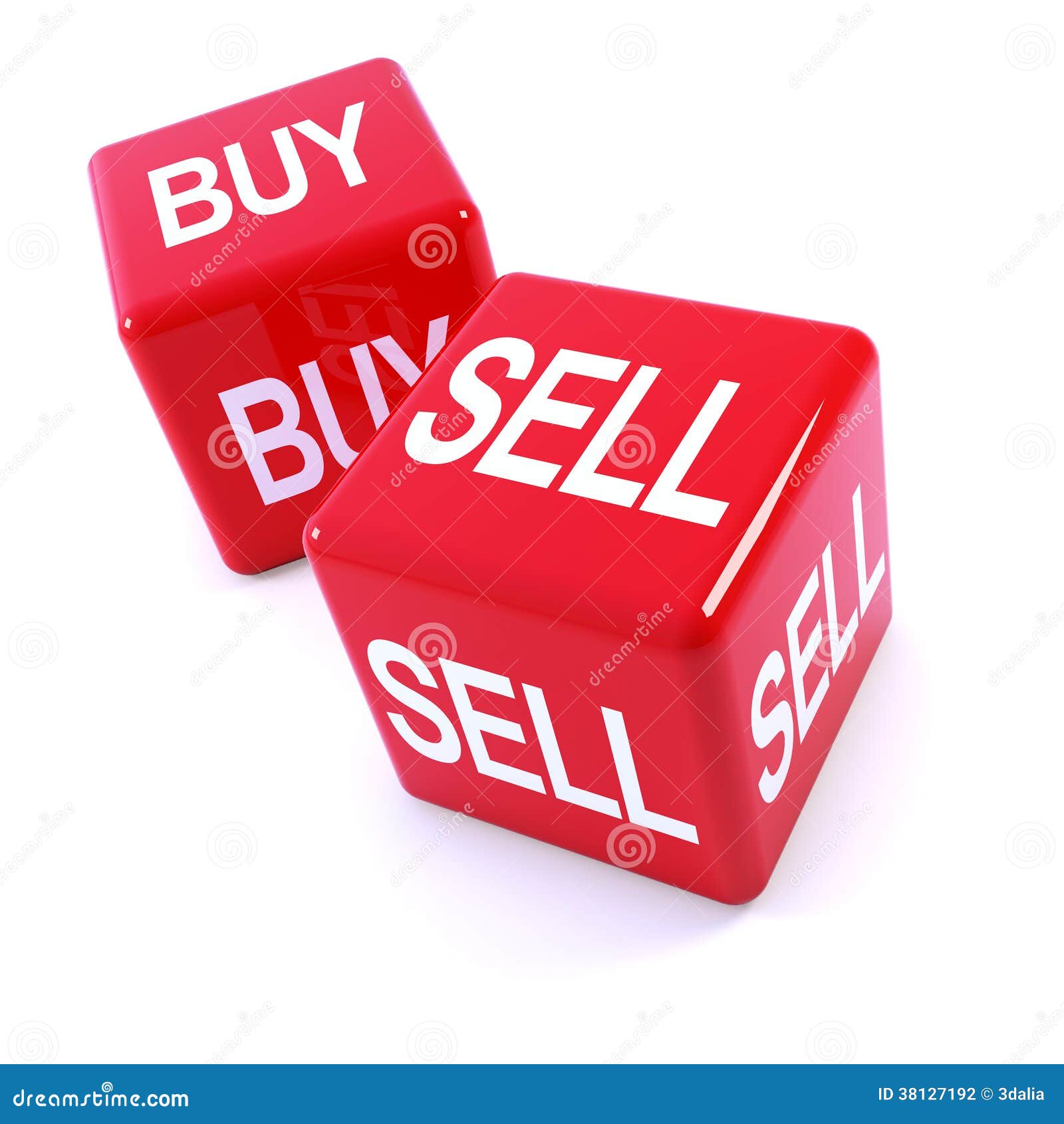 Dados 3d, Compra Y Venta Rojos Stock de ilustración - Ilustración de ...