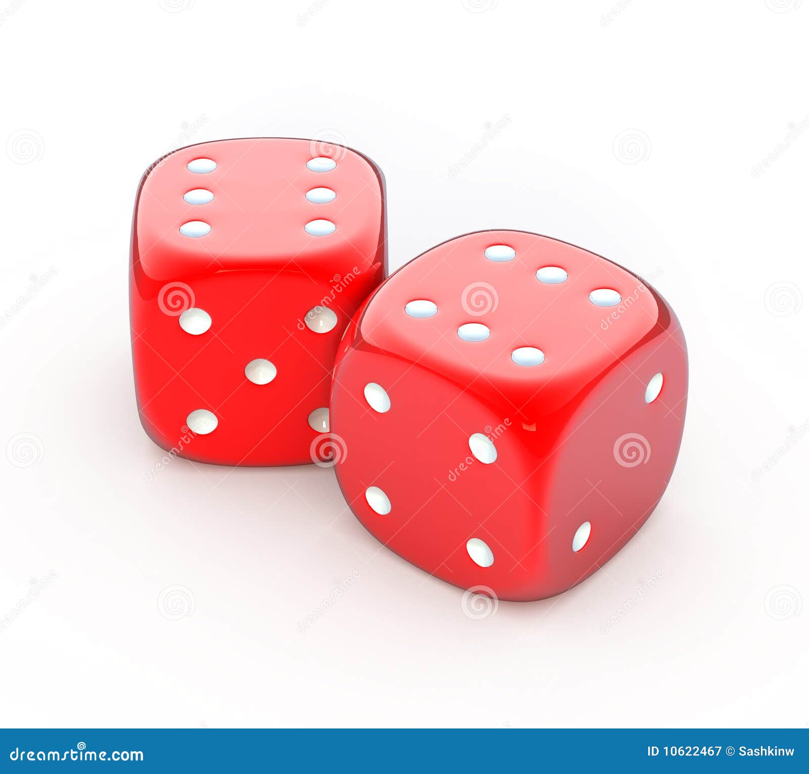 Dados rojos stock de ilustración. Ilustración de juego - 10622467