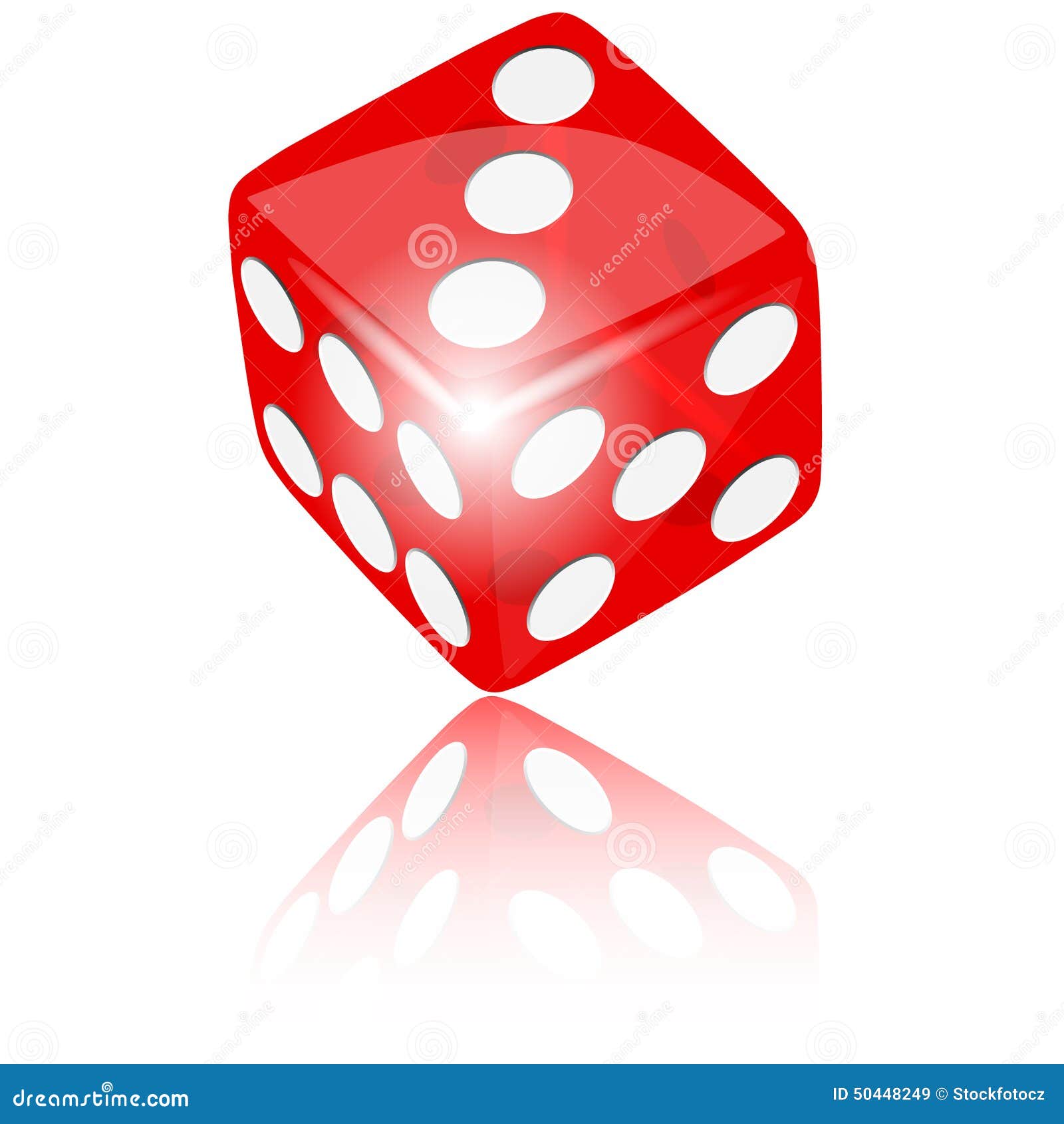 Dados rojos ilustración del vector. Ilustración de juego - 50448249