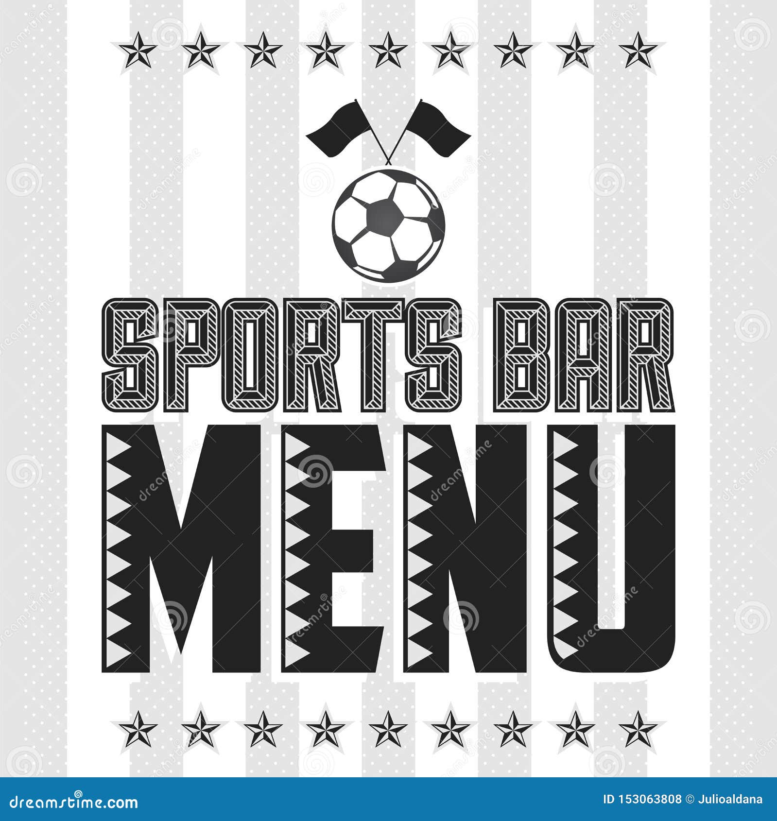 Sports Bar Menu Cover Design Template, Soccer Theme Restaurant Stock ...
