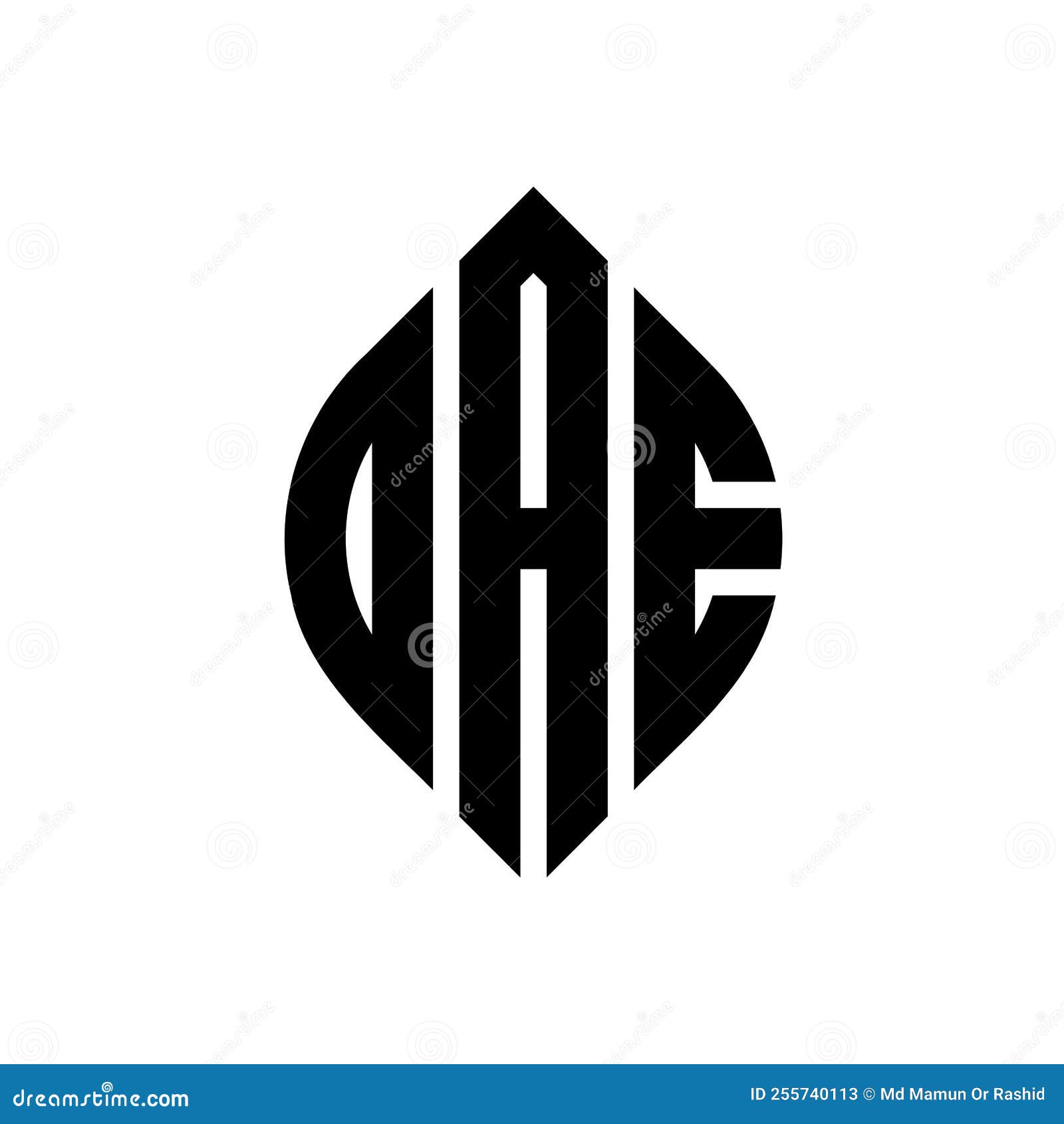DAE Circle Letter Logo Design with Circle and Ellipse Shape. DAE ...