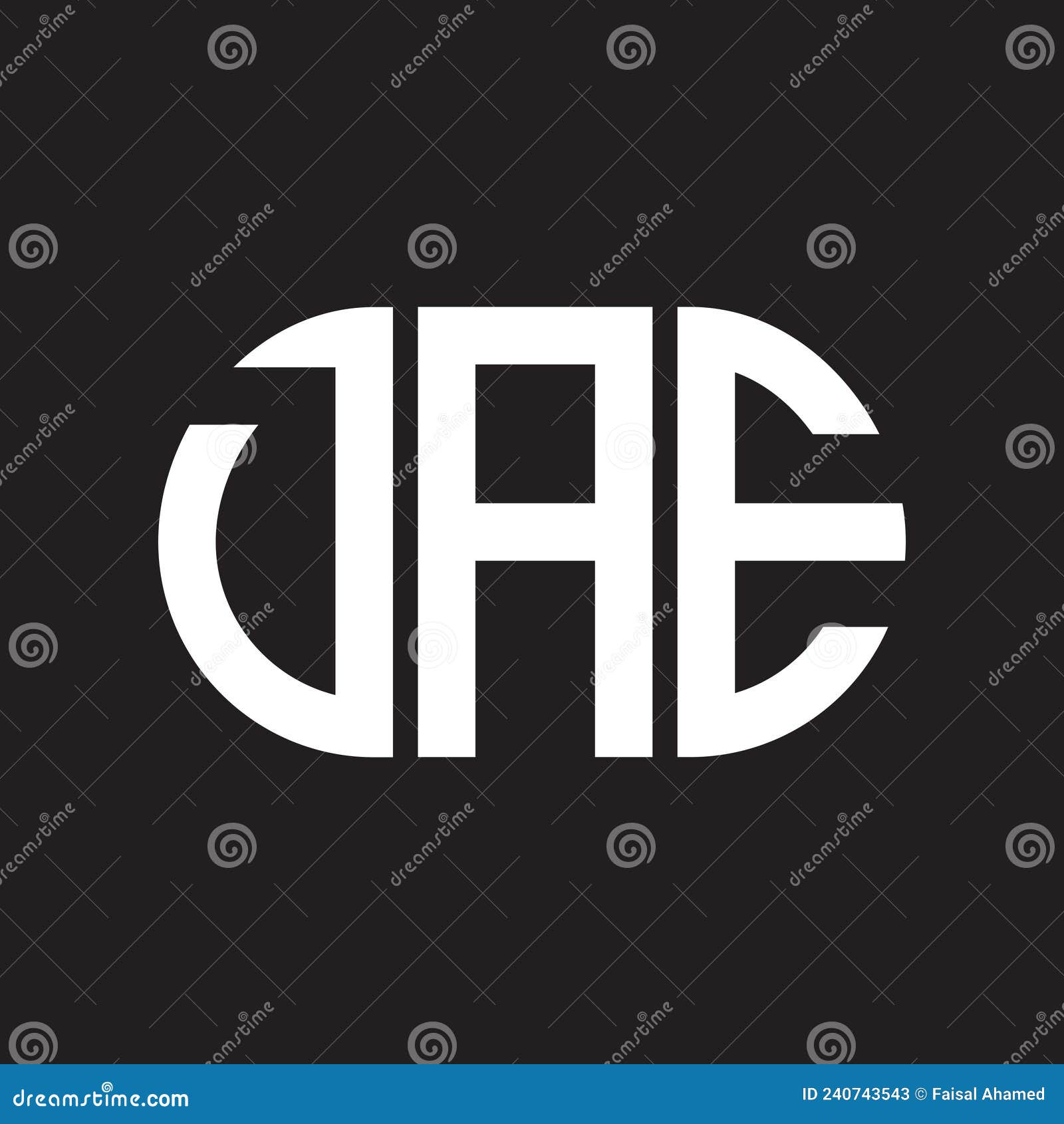 DAE Letter Logo Design on Black Background. DAE Creative Initials ...