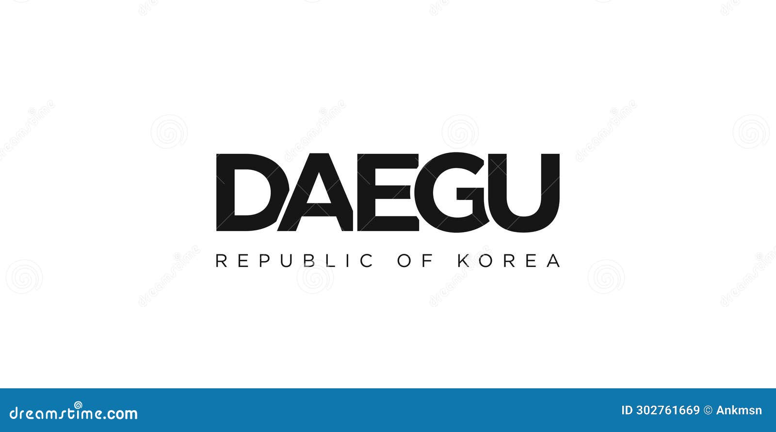 Daegu in the Korea Emblem. the Design Features a Geometric Style ...