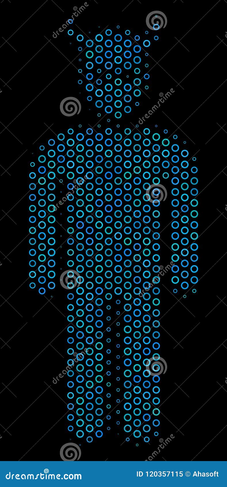 Daemon Composition Icon of Halftone Spheres Stock Vector - Illustration ...