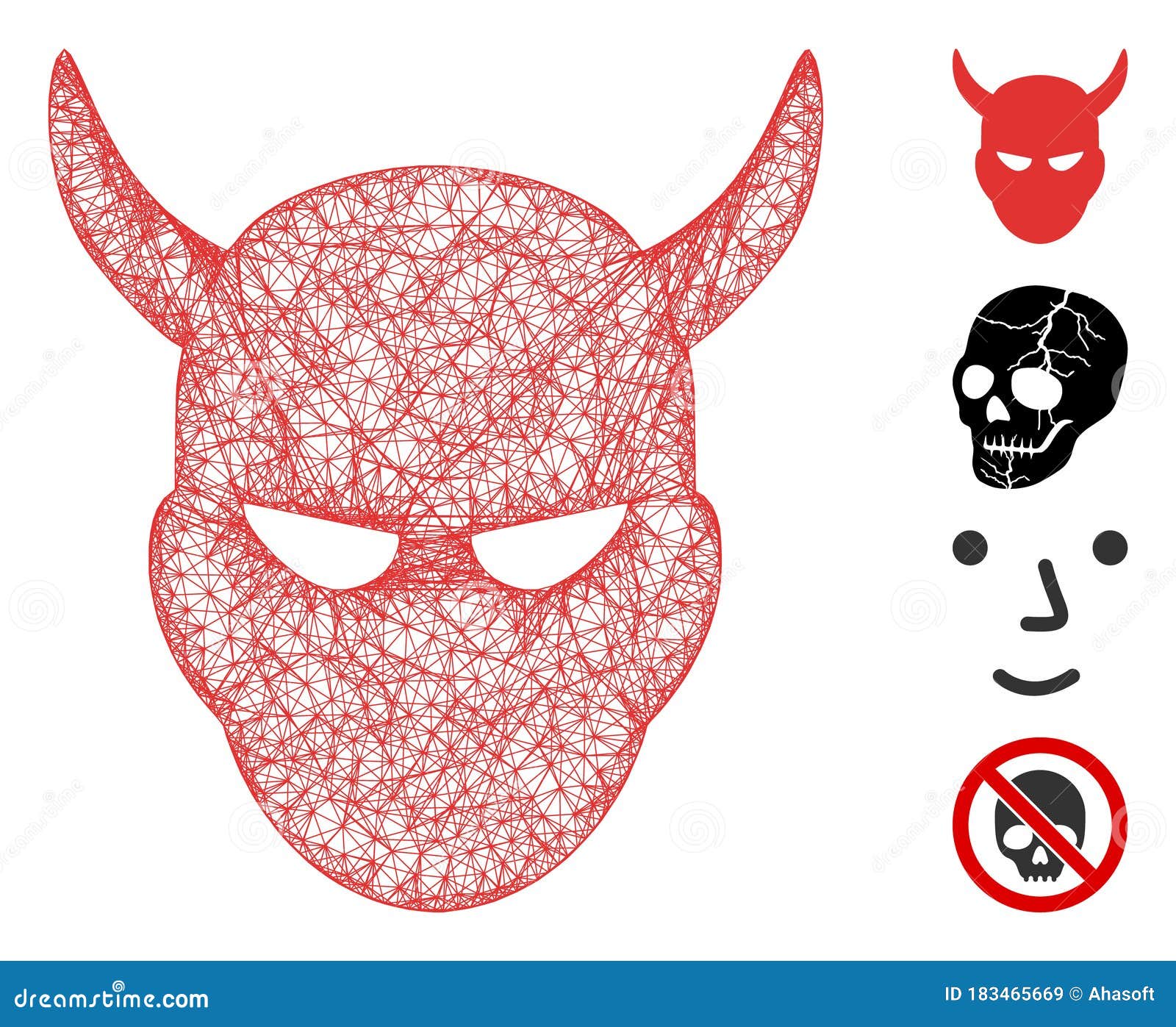 Daemon Head Collage Of Triangles Vector Illustration | CartoonDealer ...